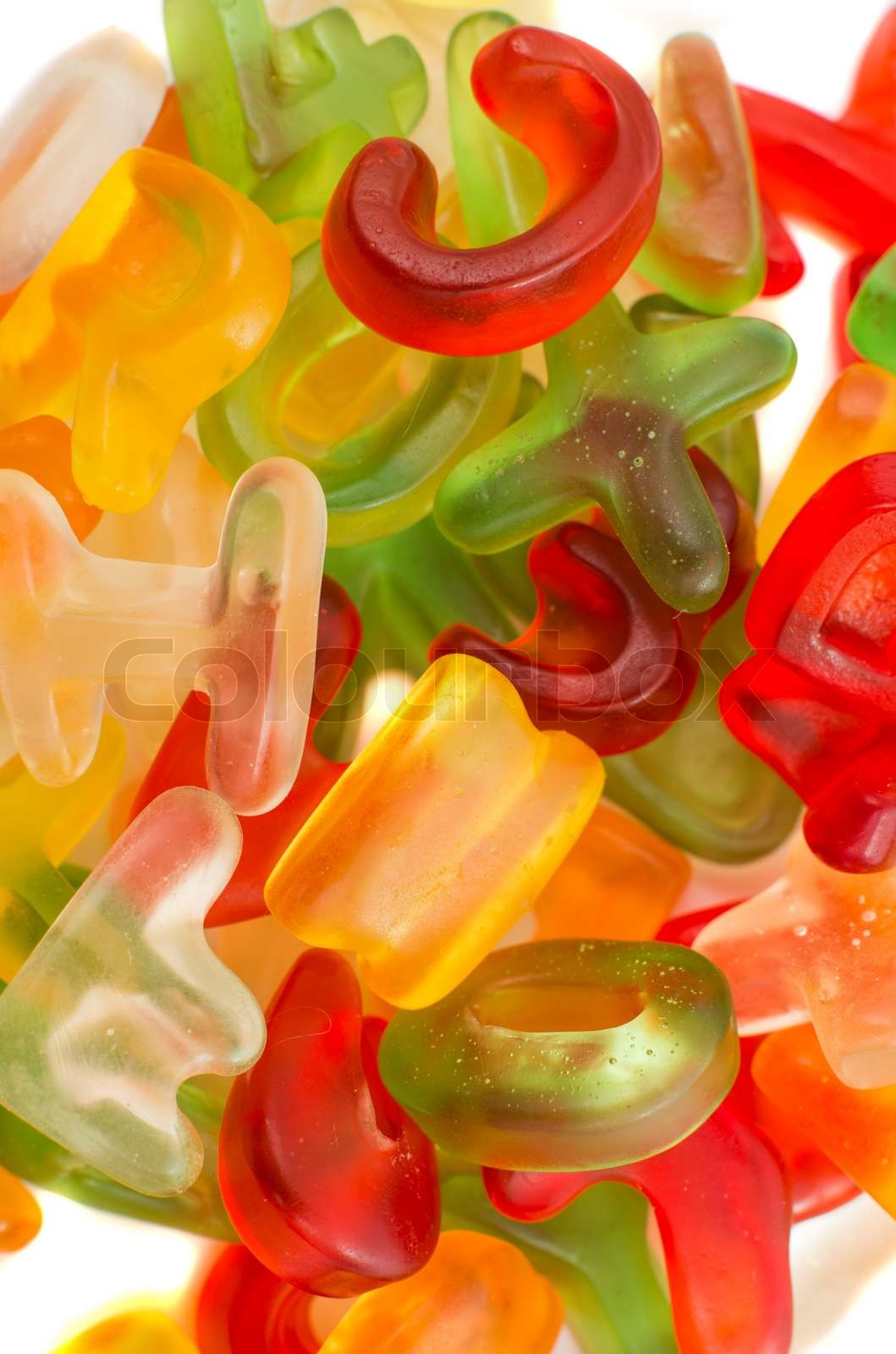 Alphabet jelly candies | Stock image | Colourbox