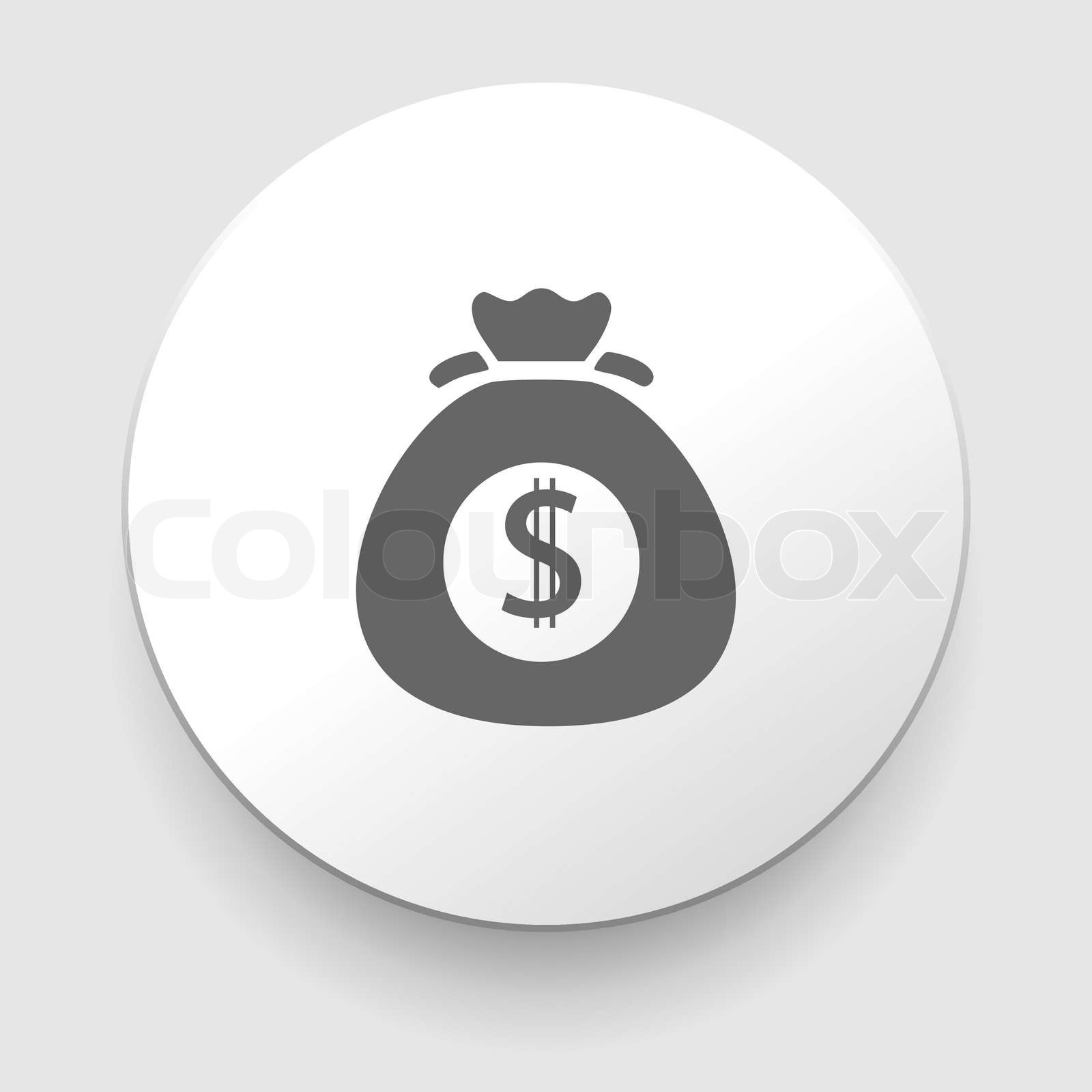 Geld-Symbol mit Tasche, Vektor. | Stock-Vektor | Colourbox