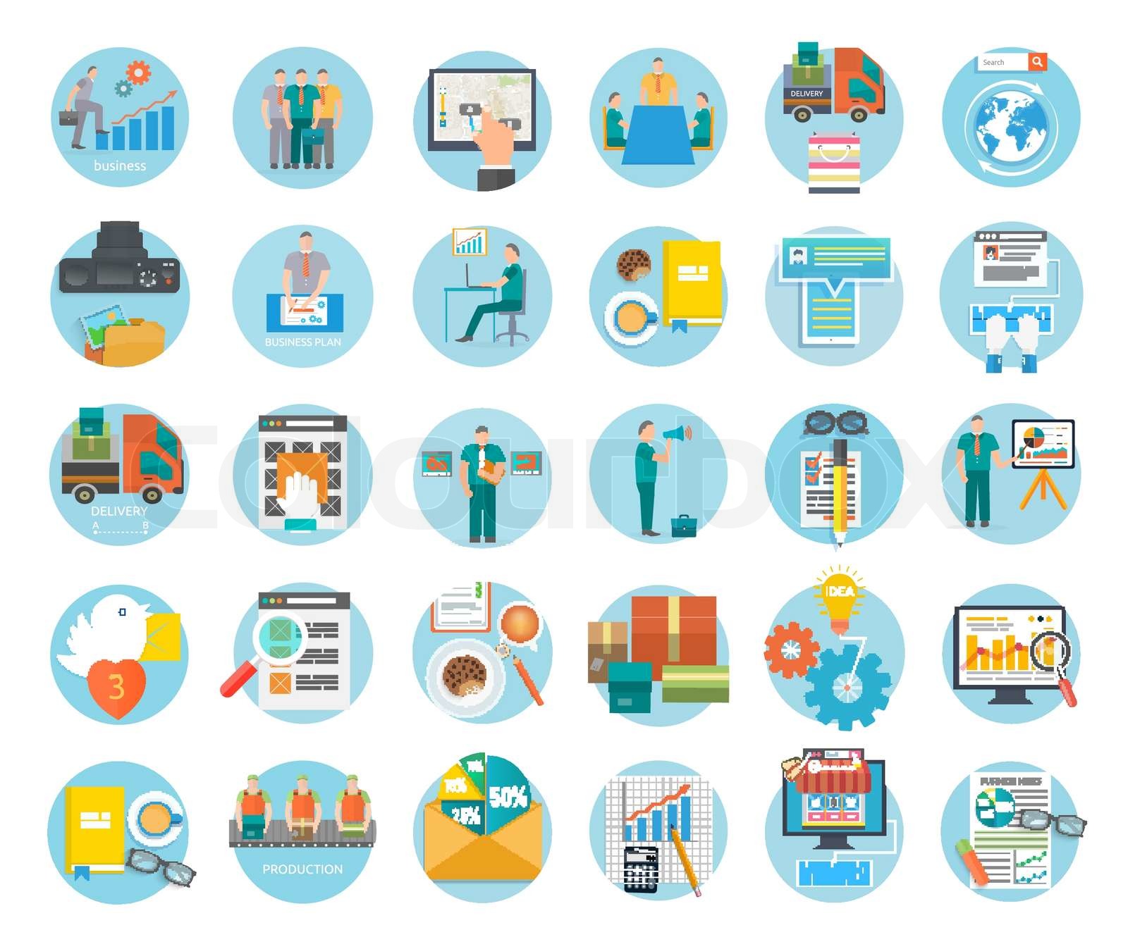 icon, infografik, business | Stock-Vektor | Colourbox