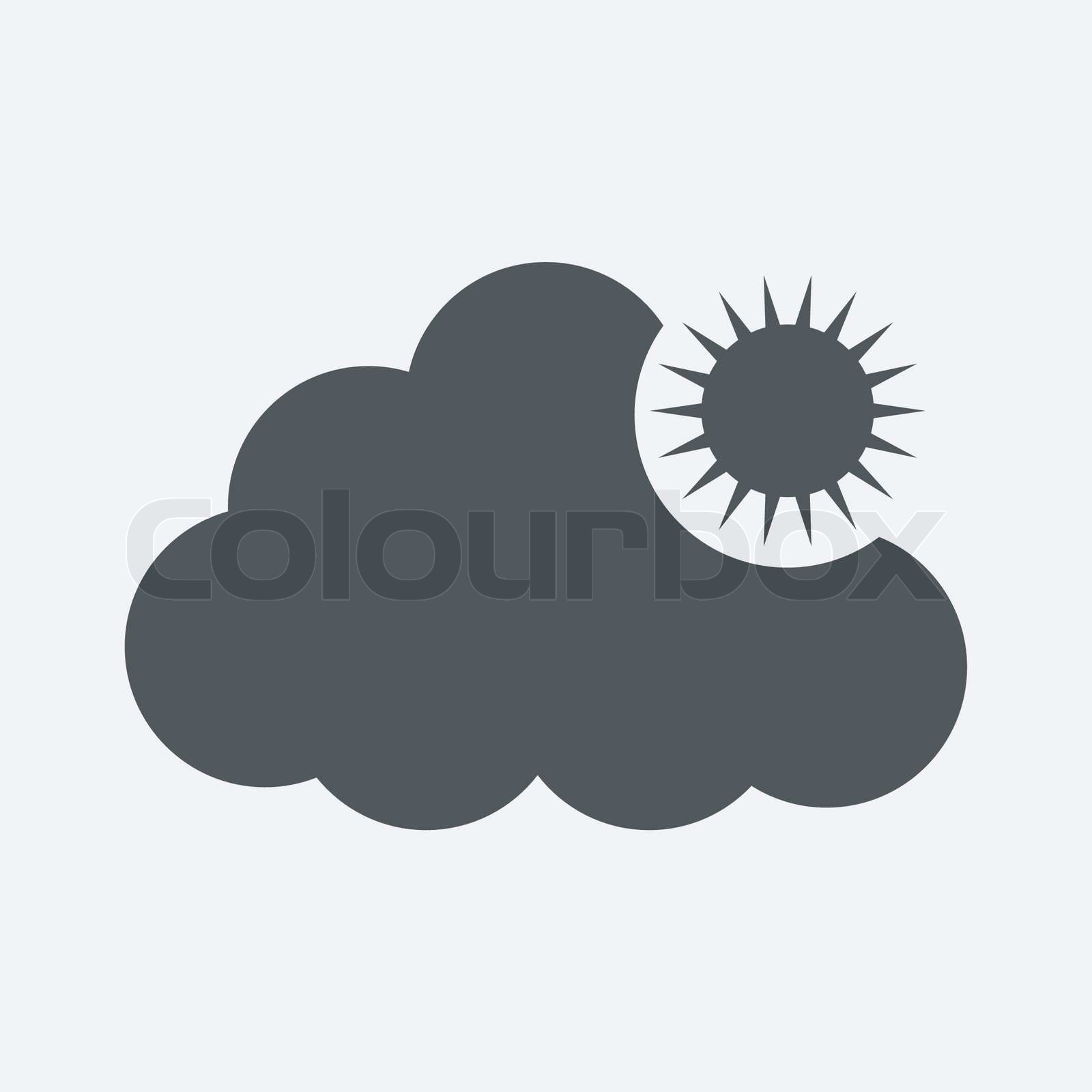 Vector sun with clouds | Stock vector | Colourbox