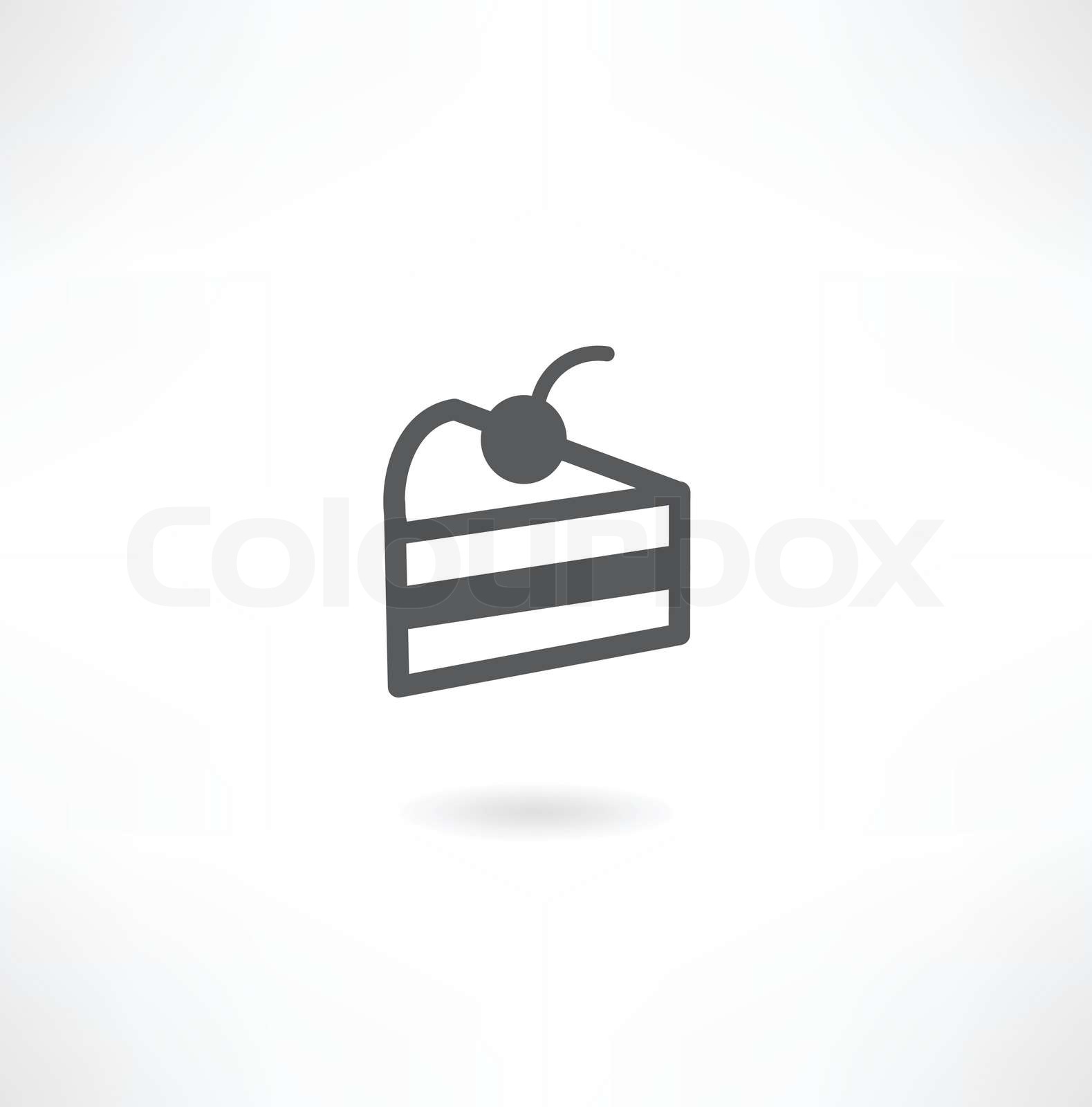 kuchen, icon, vektor | Stock-Vektor | Colourbox