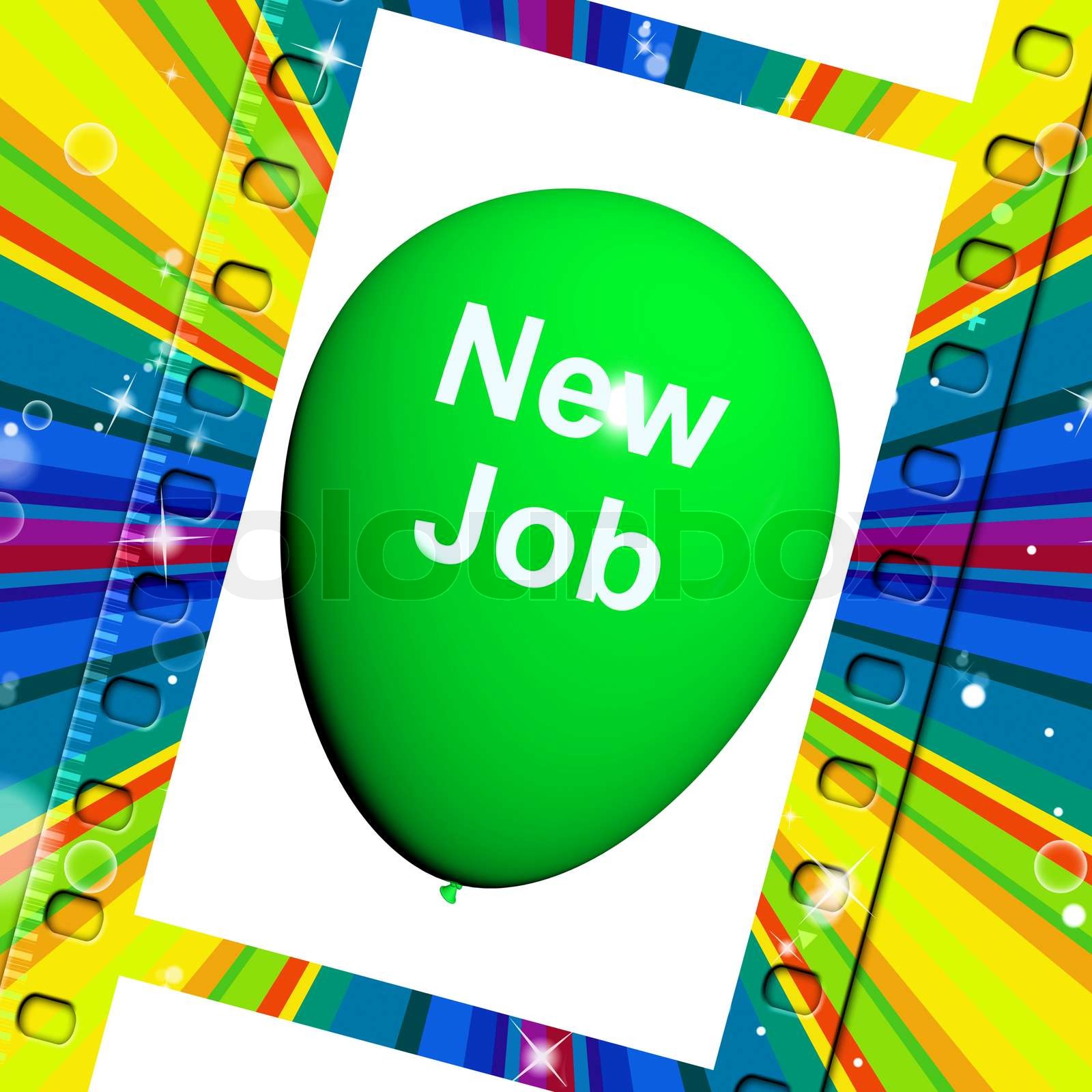 New Job Balloon Shows New Beginnings in Career | Stock image | Colourbox
