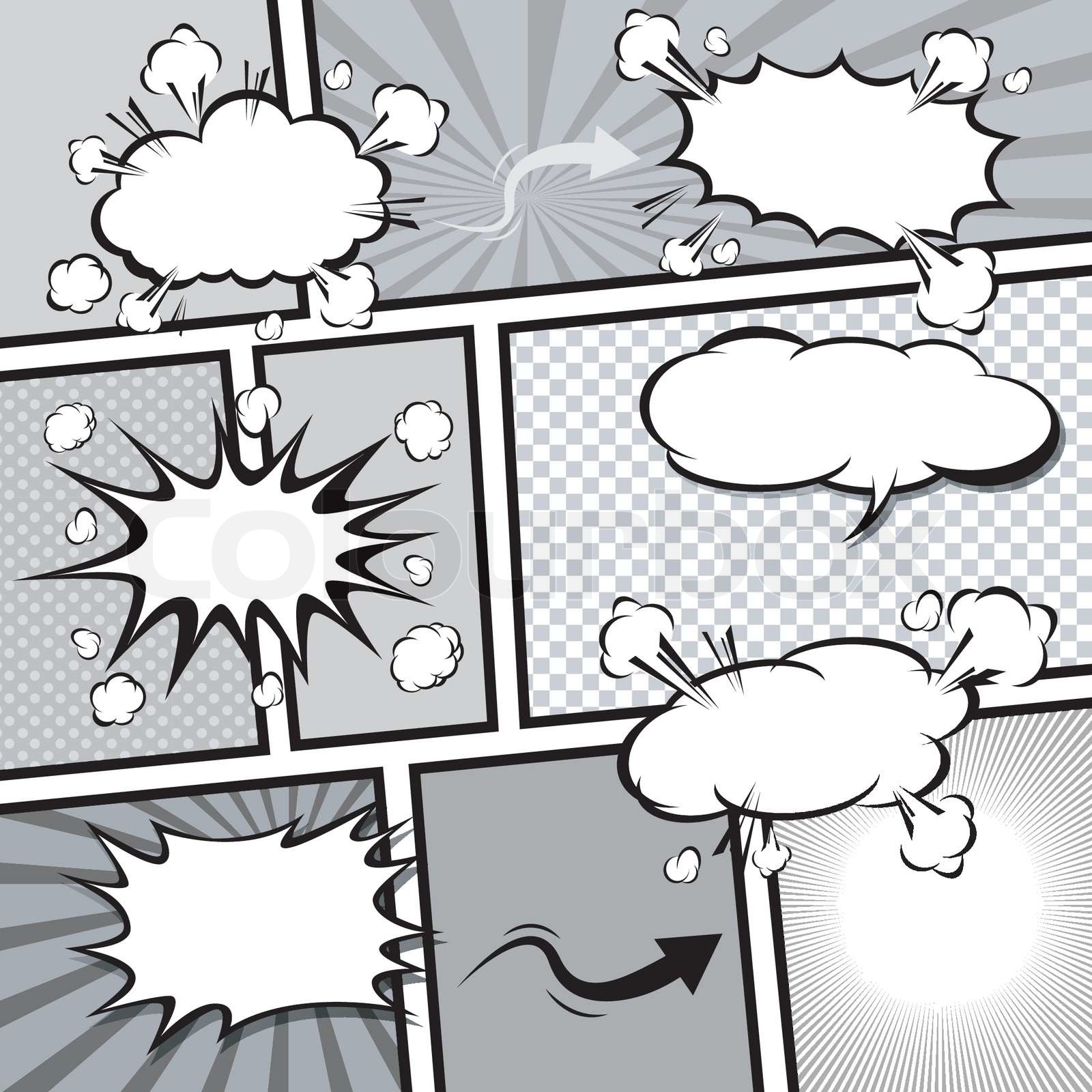 comic template Vector Pop-Art | Stock vector | Colourbox