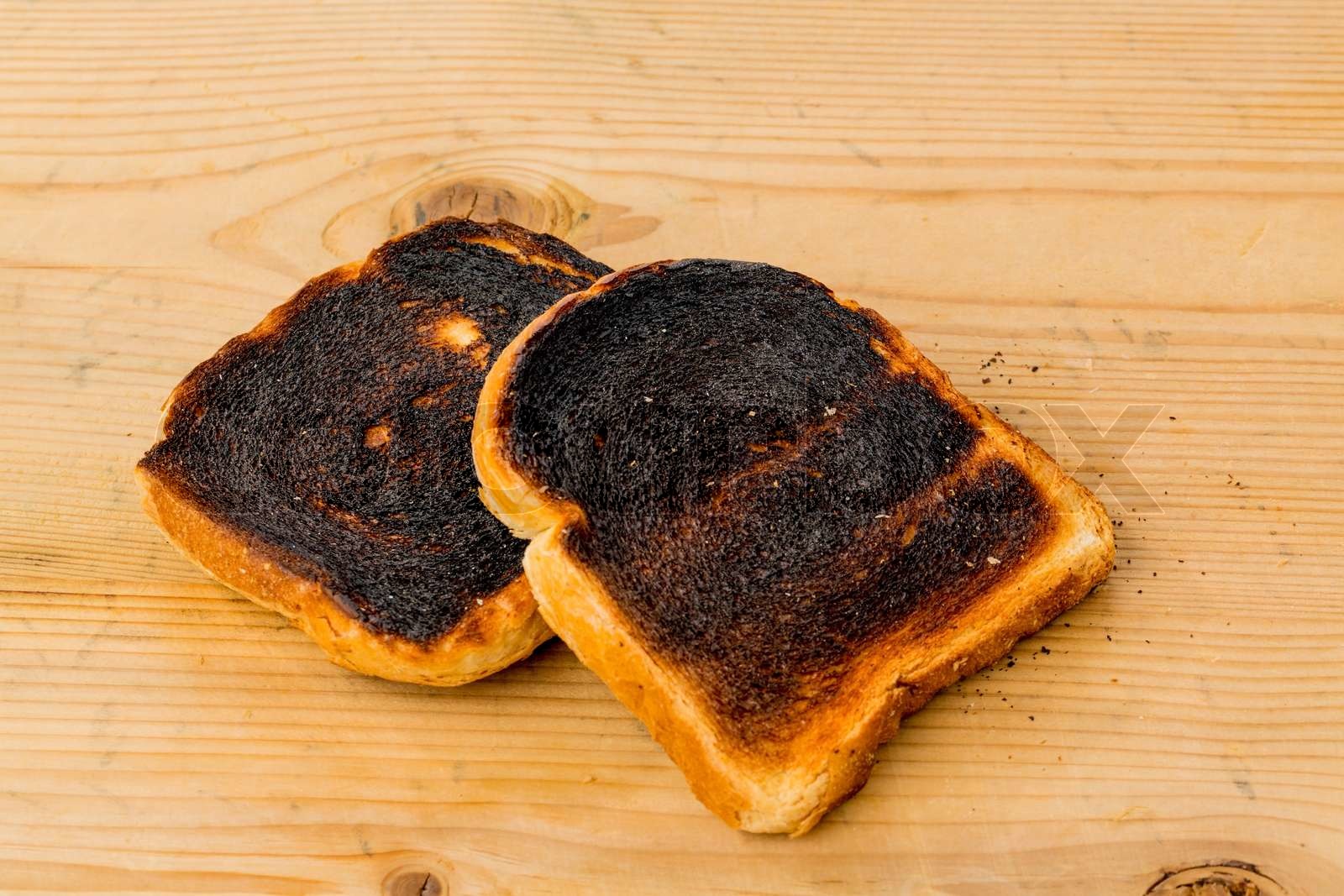 burnt toast bread slices | Stock image | Colourbox