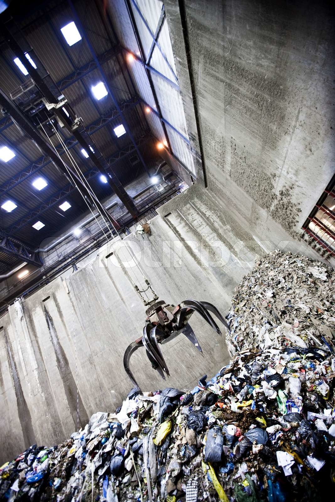 Indoors waste disposal site | Stock image | Colourbox