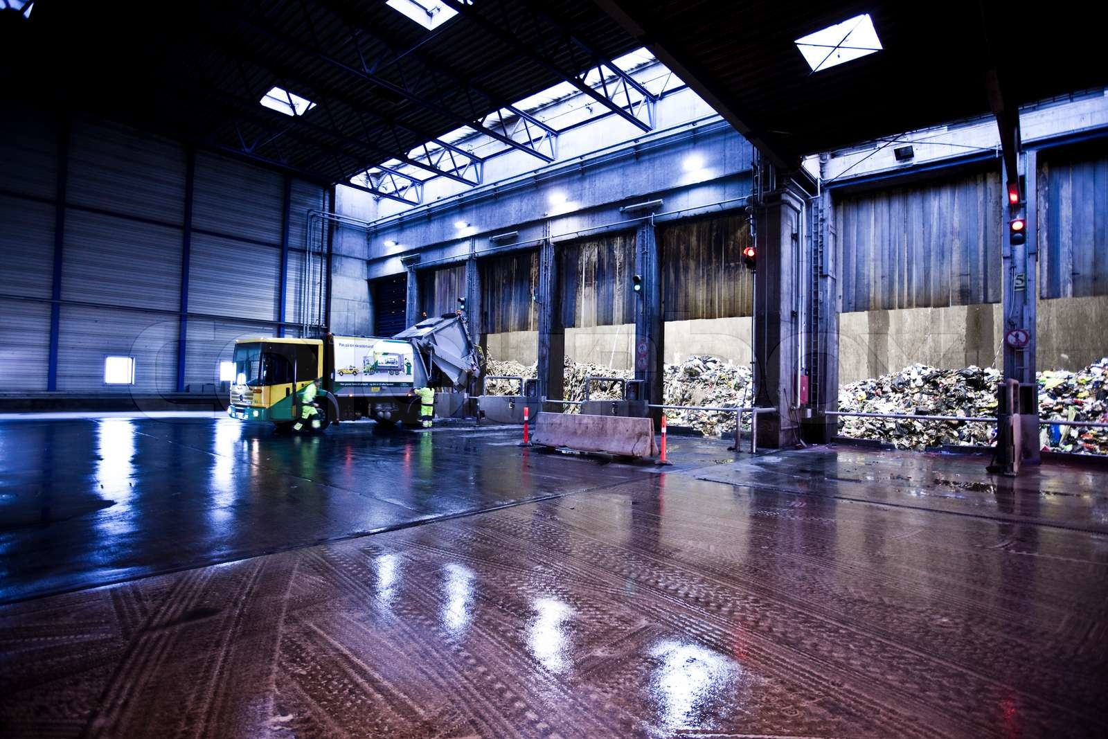 indoors waste disposal site | Stock image | Colourbox