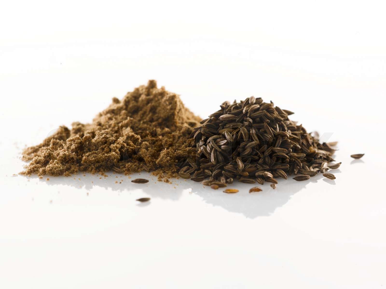 Caraway powder and seeds | Stock image | Colourbox