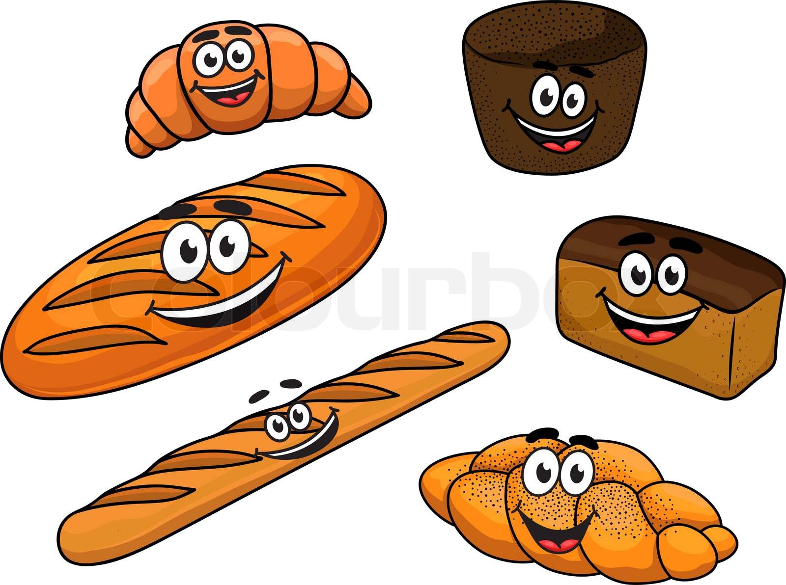 Cartoon Brot Bäckereien | Stock-Vektor | Colourbox