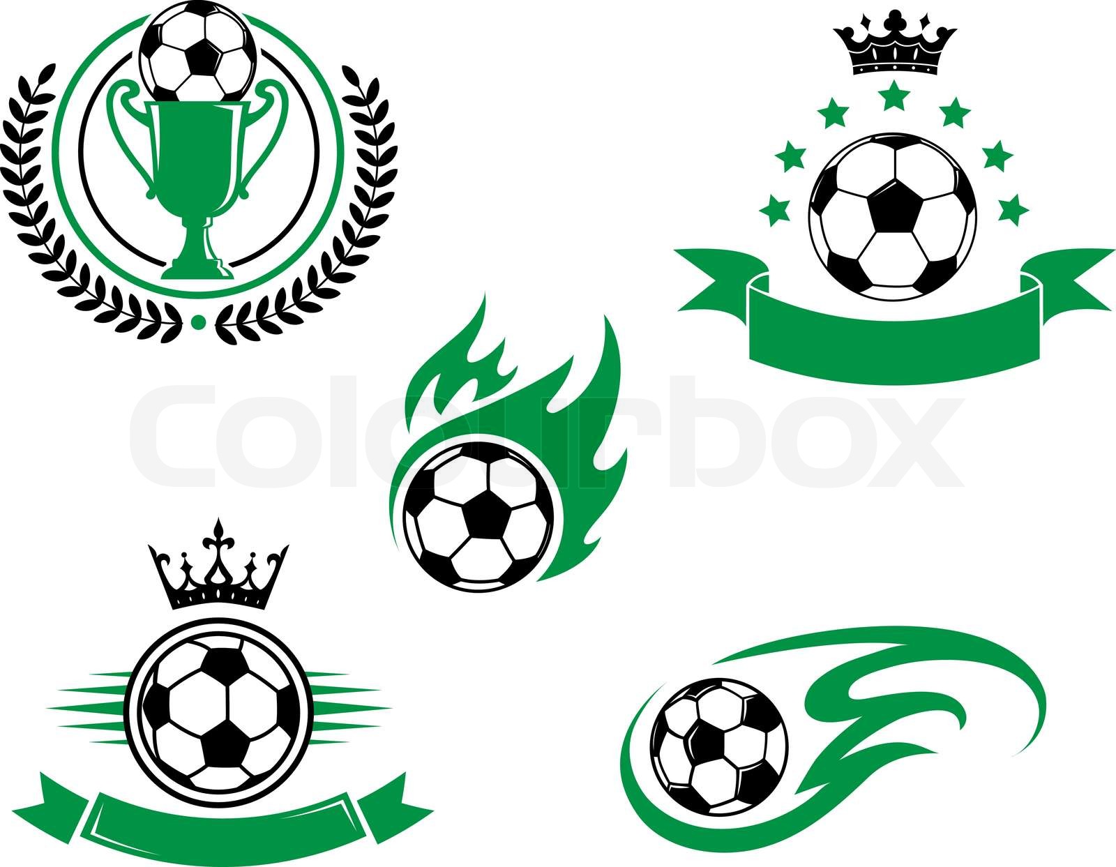 Football and soccer design elements | Stock vector | Colourbox