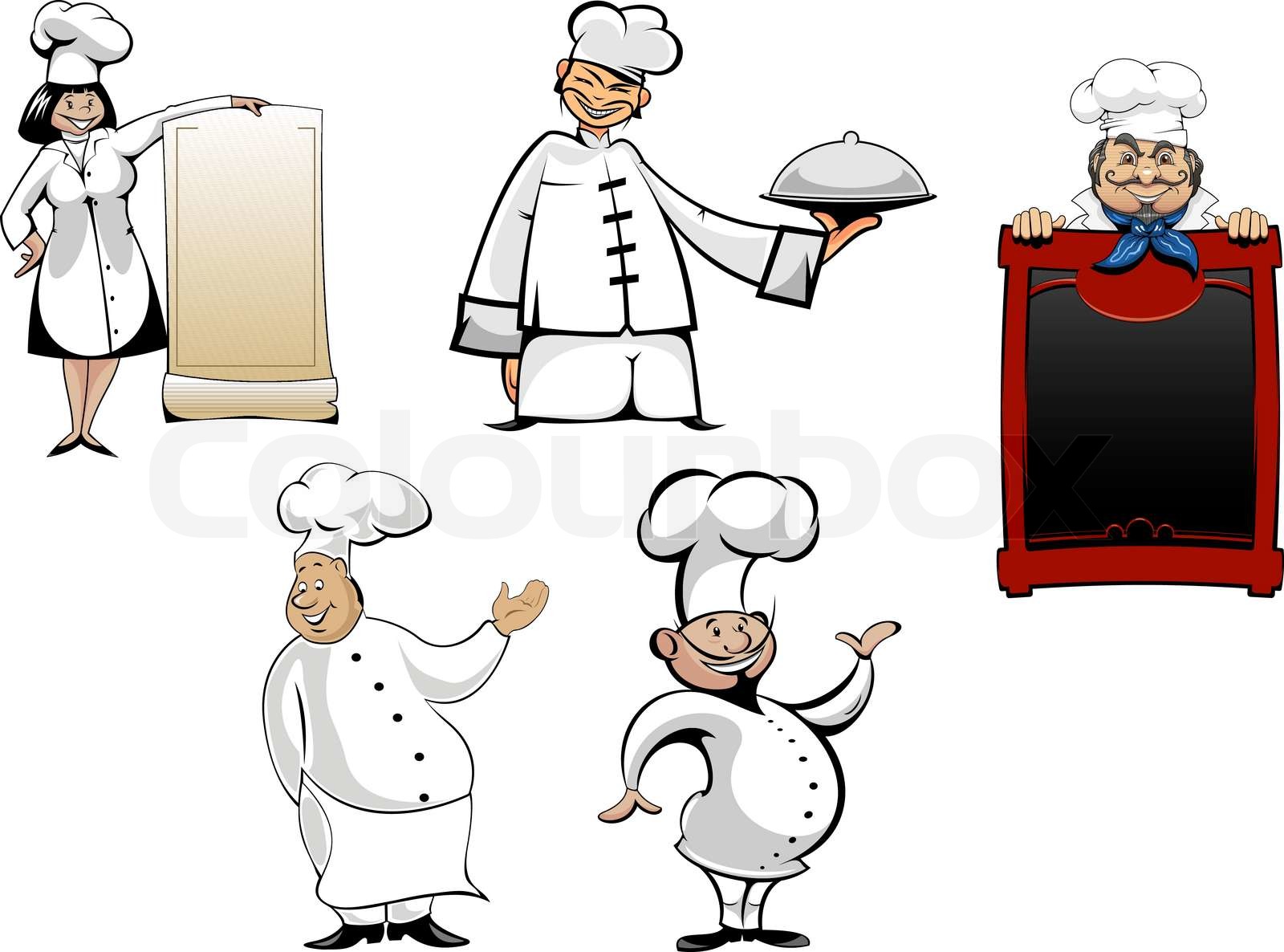 Cartoon chefs and cooks set | Stock vector | Colourbox
