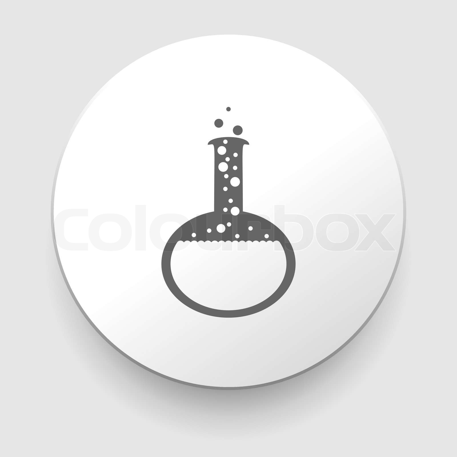 Chemical reaction symbol with flask | Stock vector | Colourbox