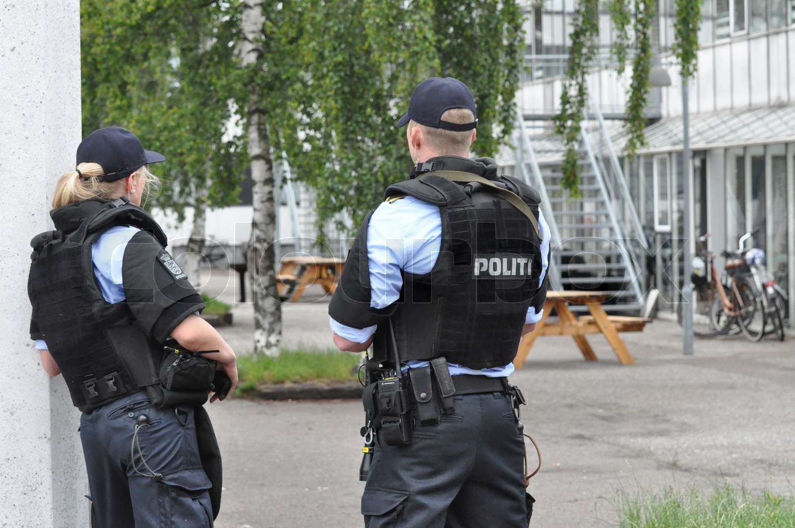 politi, sort, hjelme | Stock foto | Colourbox