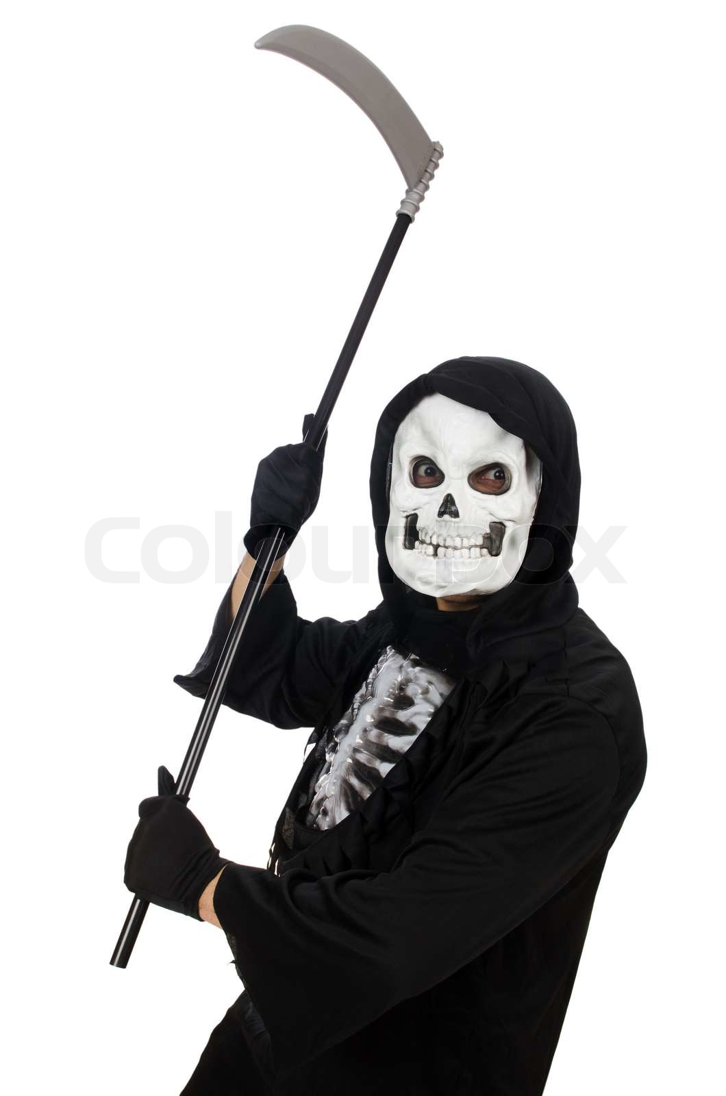 Scary Monster With Scythe Isolated On White Stock Image Colourbox Scary Monster With Scythe Isolated On White Stock Image Colourbox