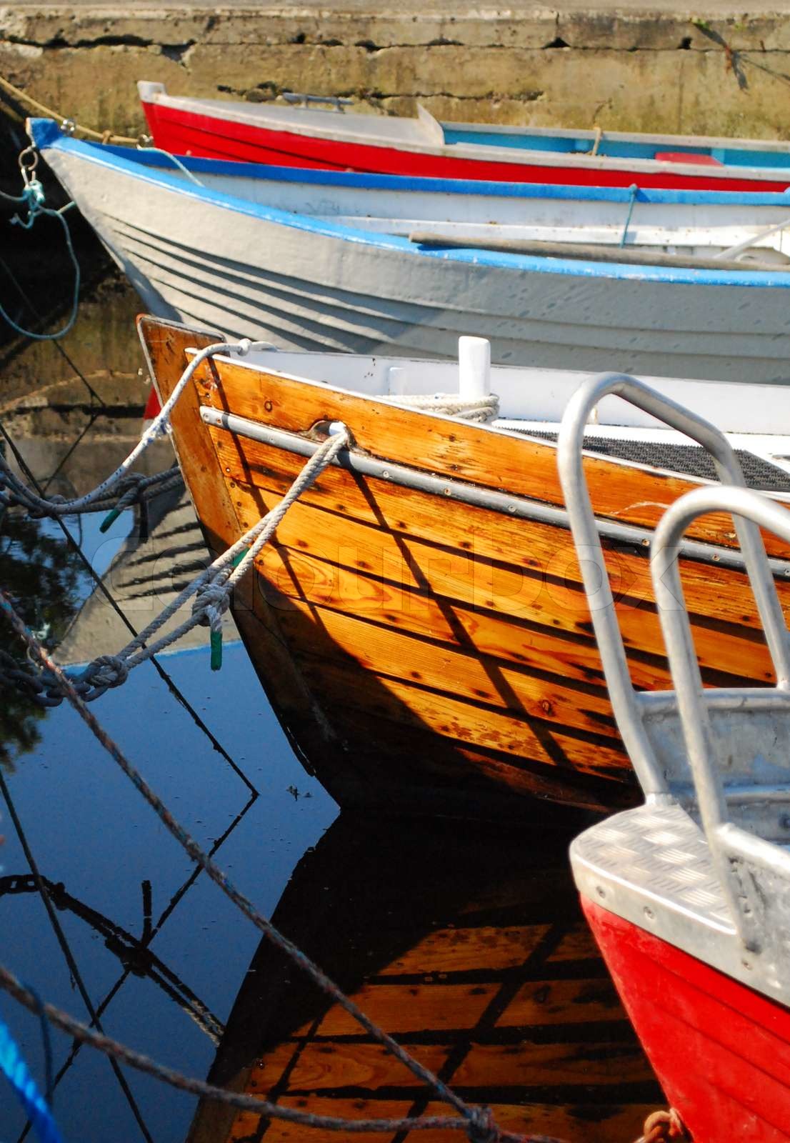 Row Of Boats in a Harbour | Stock image | Colourbox