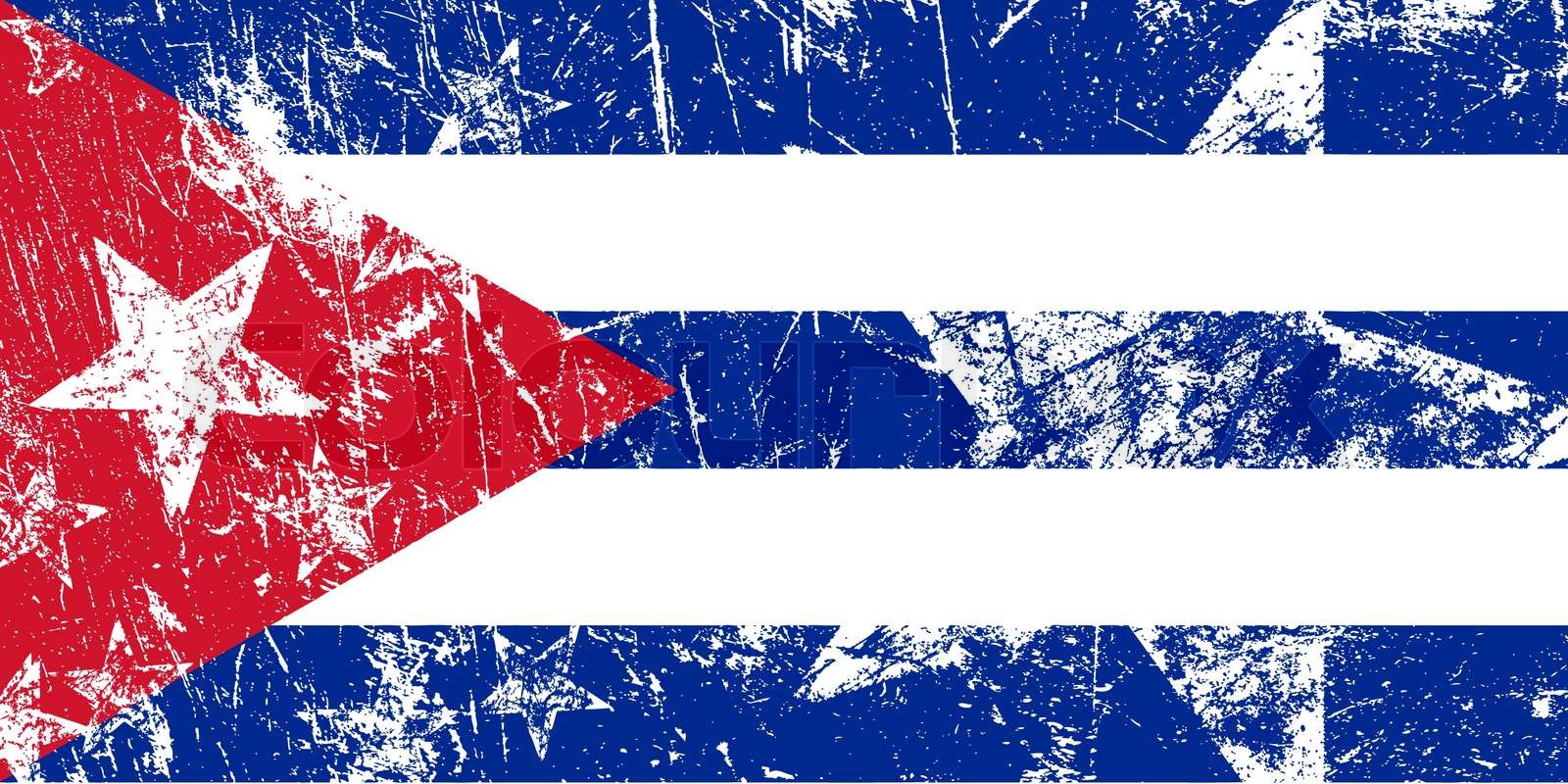 Grunge Cuban flag. Artwork vector illustration. | Stock vector | Colourbox