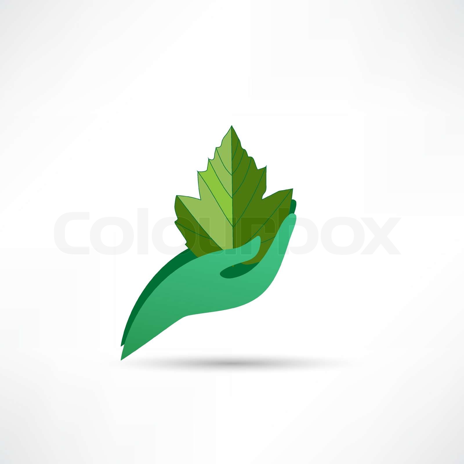 Hands and plant icon | Stock vector | Colourbox