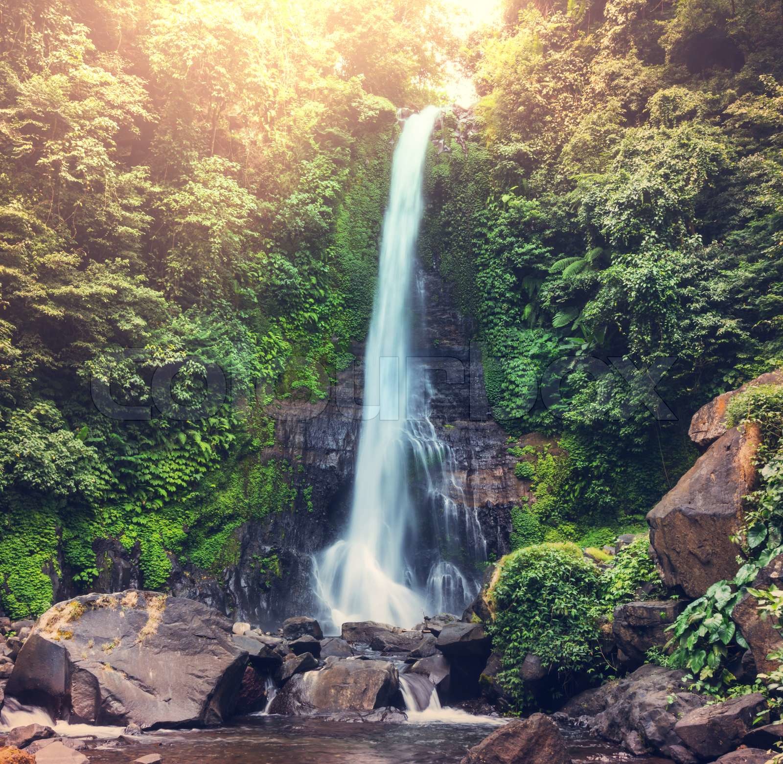 Waterfall in Indonesia | Stock image | Colourbox