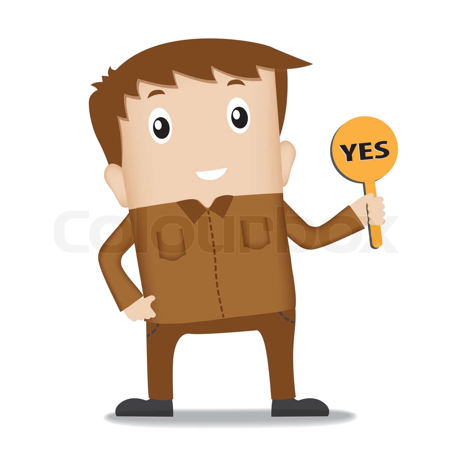 A man to say yes | Stock vector | Colourbox
