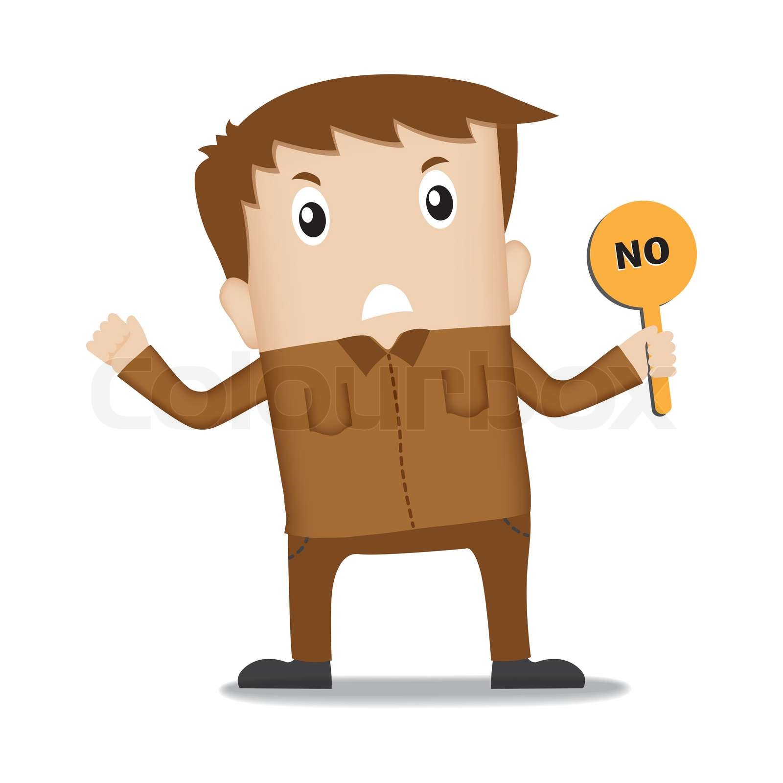 ein Mann Nein sagen | Stock-Vektor | Colourbox