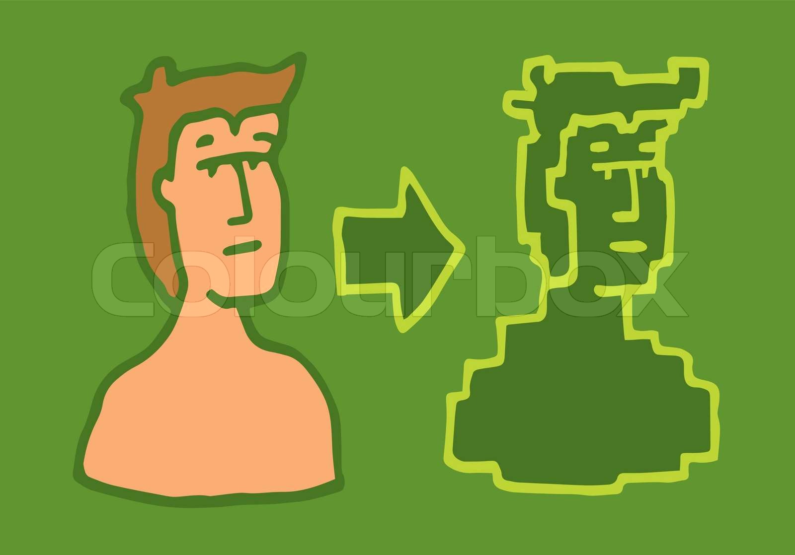 Converting into digital identity | Stock vector | Colourbox