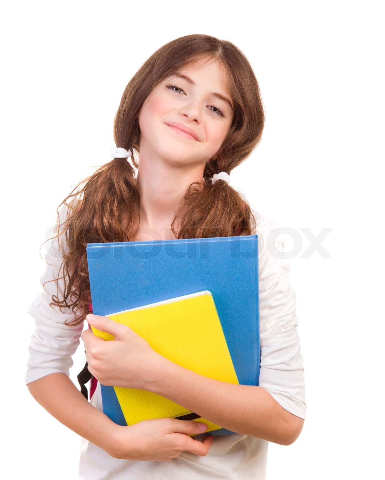 Happy school girl | Stock image | Colourbox