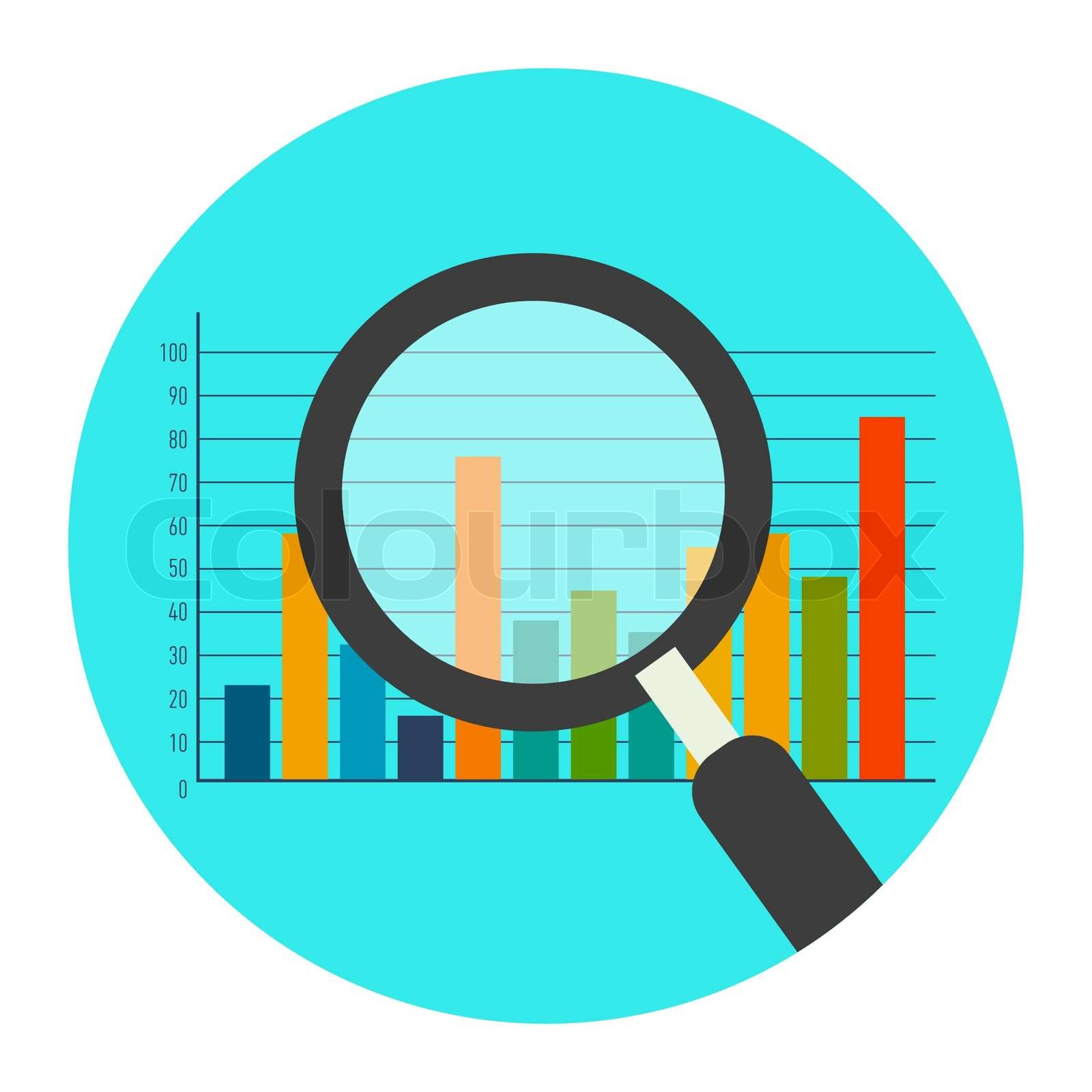 Analytik-Symbol. flache Abbildung. | Stock-Vektor | Colourbox