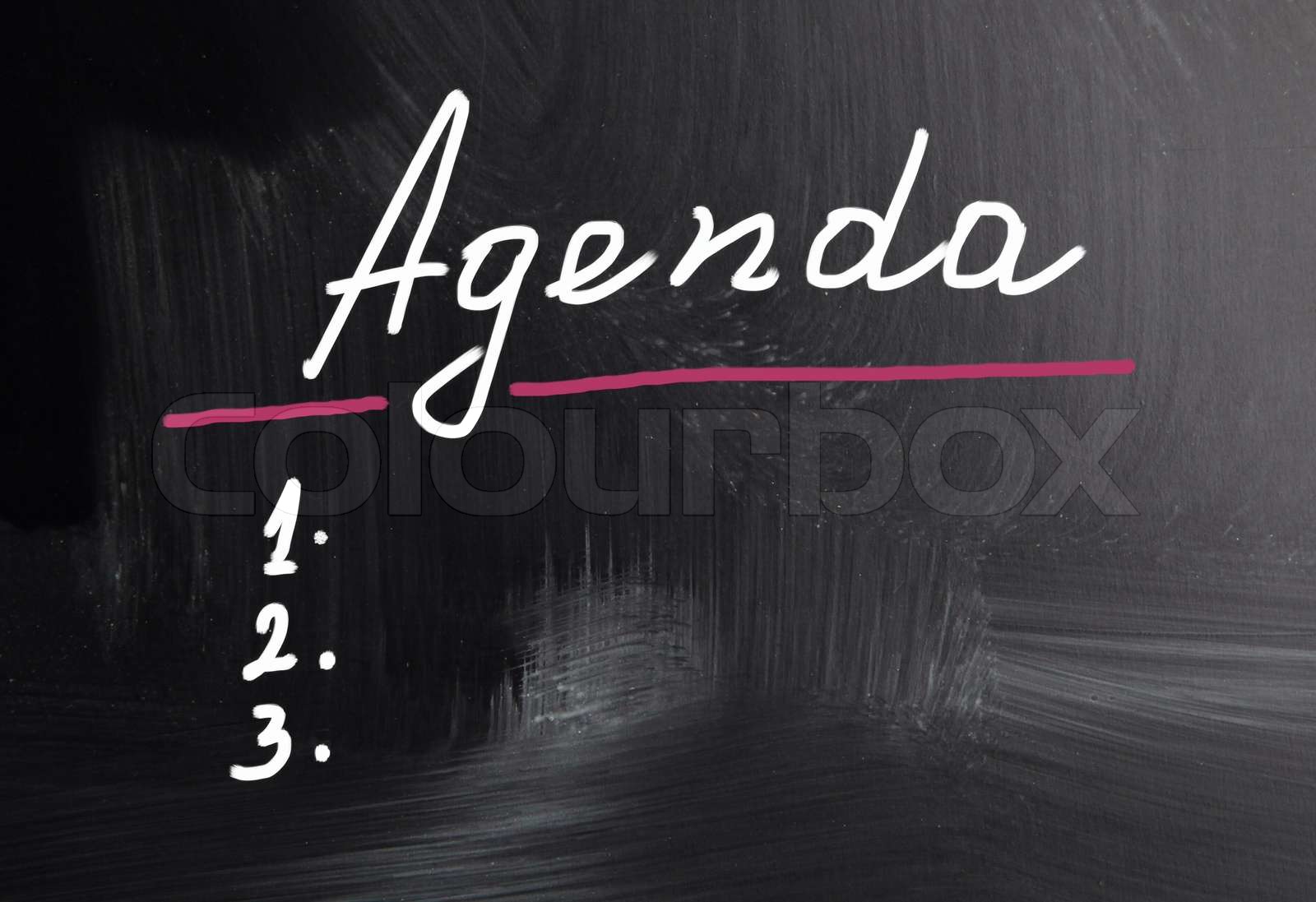 agenda concept | Stock image | Colourbox
