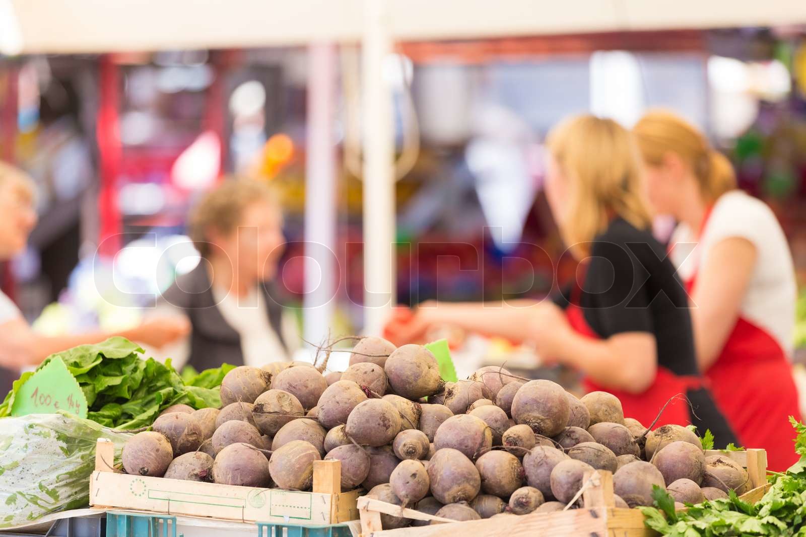 Farmers' market stall. | Stock image | Colourbox