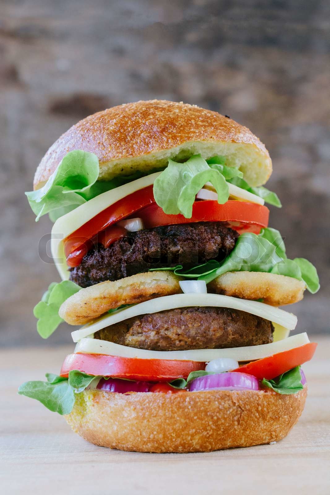 Double burger | Stock image | Colourbox