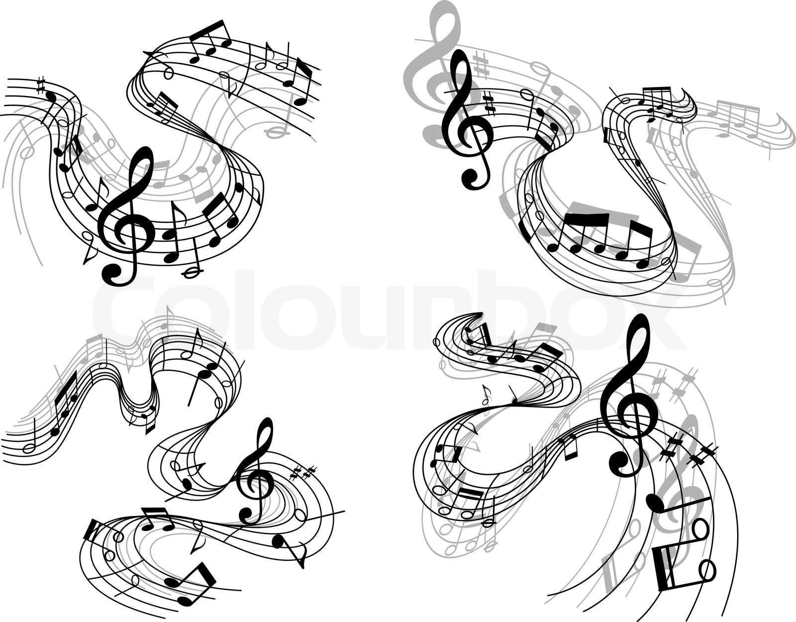 Abstract musical compositions | Stock vector | Colourbox