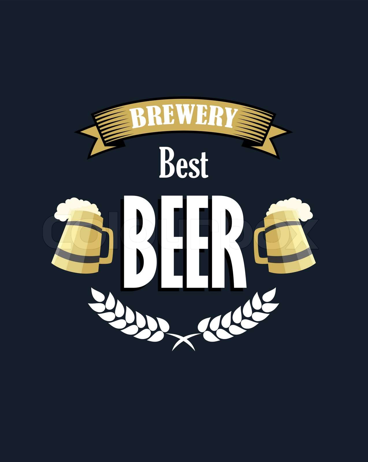 Retro Bier Emblem oder banner | Stock-Vektor | Colourbox