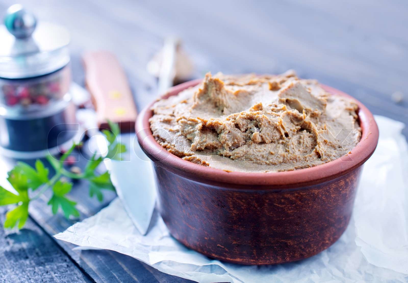 pate and bread | Stock image | Colourbox