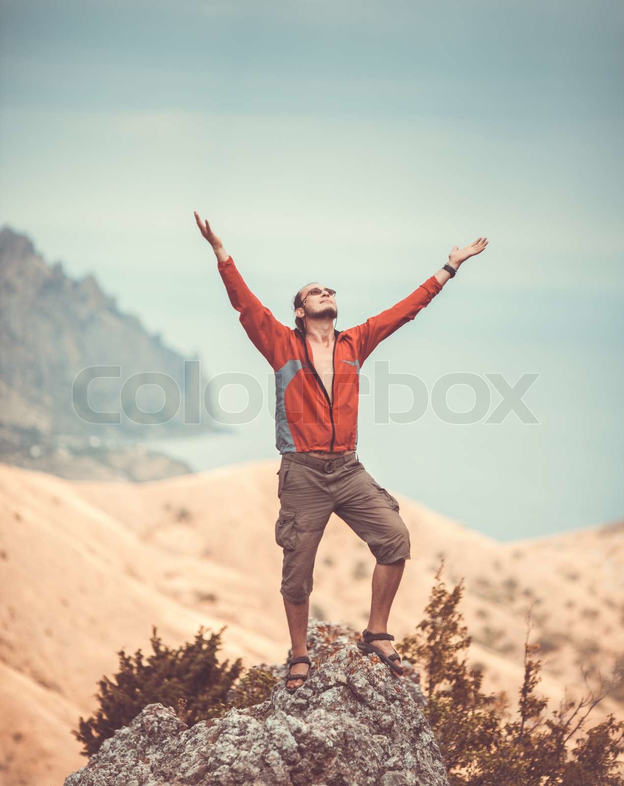 Man on top | Stock image | Colourbox