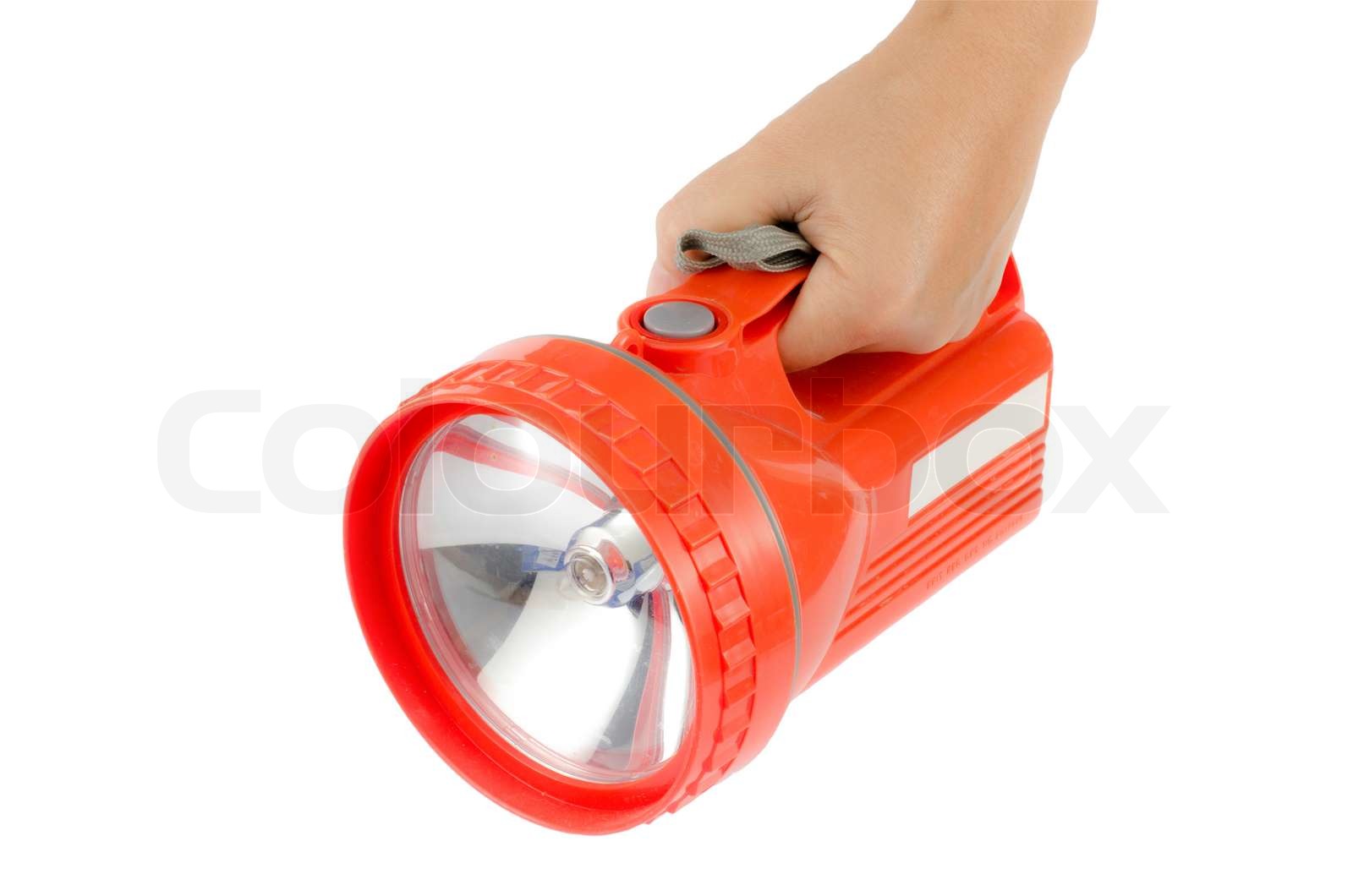 Woman hand hold flashlight | Stock image | Colourbox