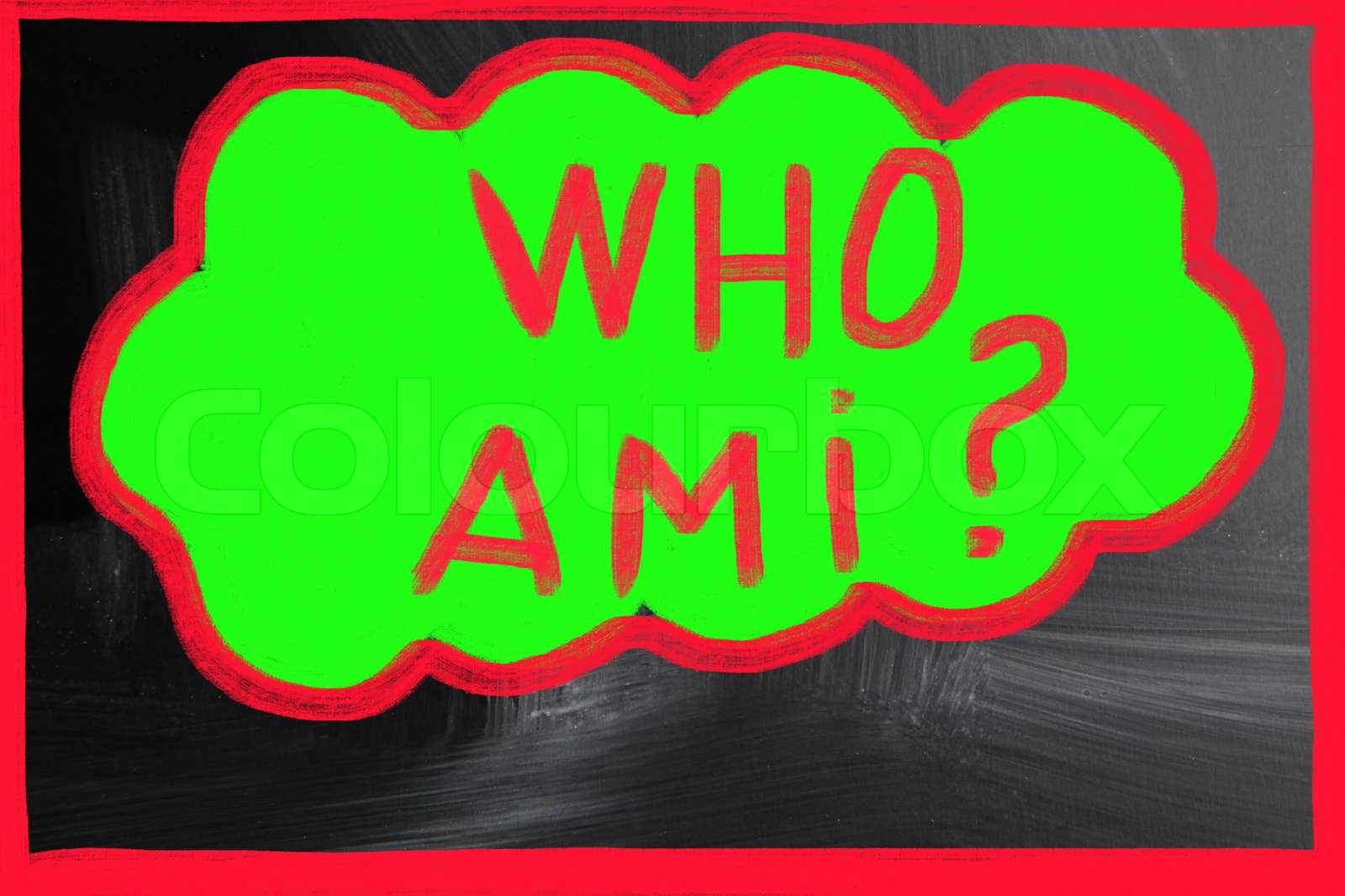 Wer bin ich? | Stock Bild | Colourbox