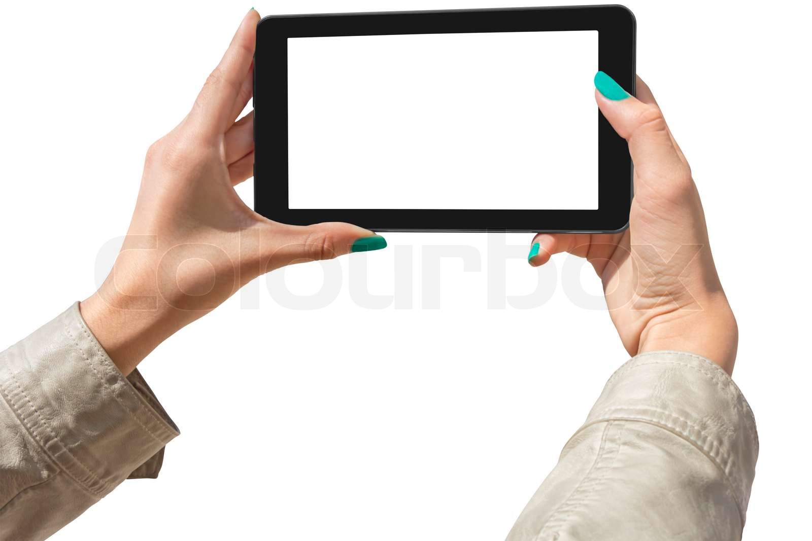 Fotografieren Selfie mit tablet | Stock Bild | Colourbox