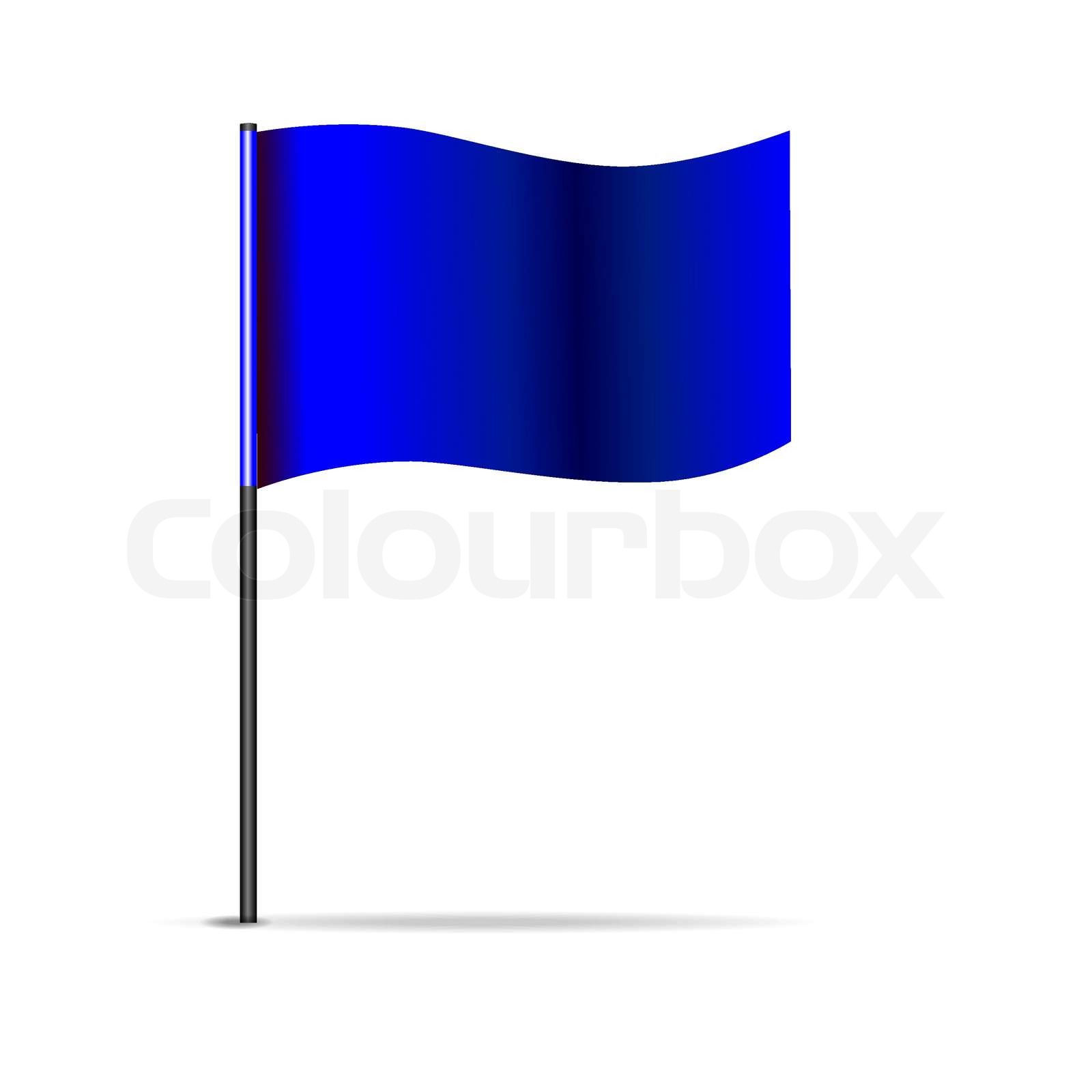 Vector illustration of blue triangular flag | Stock vector | Colourbox