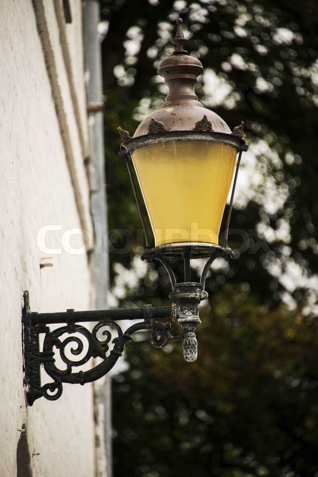 Antique wrought iron lamp | Stock image | Colourbox