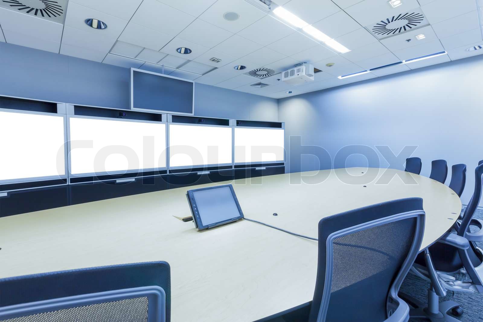 teleconferencing, video conference and telepresence business meeting ...