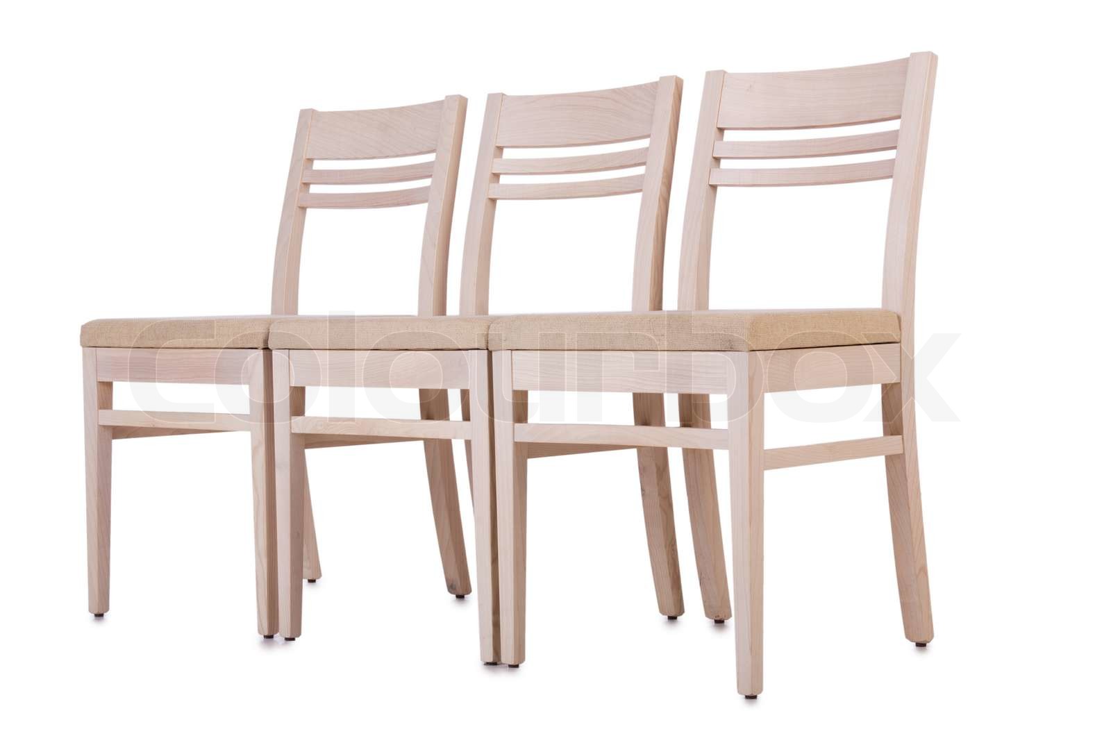 Row of chairs isolated on the white | Stock image | Colourbox