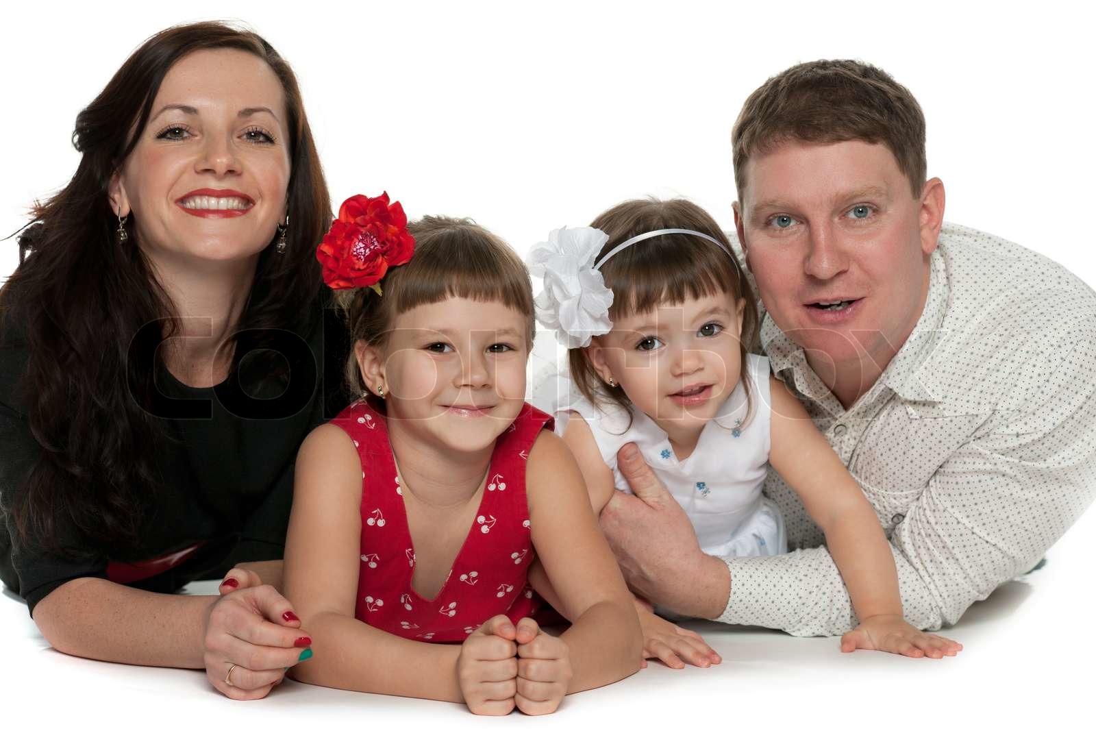 Children with their parents | Stock image | Colourbox