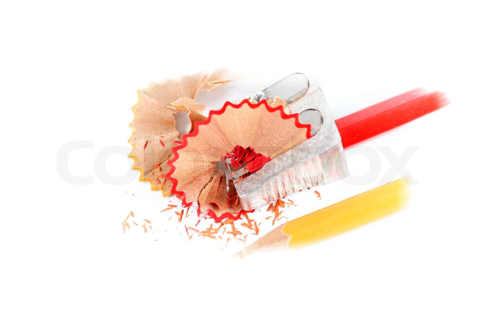 Bleistift und Anspitzer | Stock Bild | Colourbox