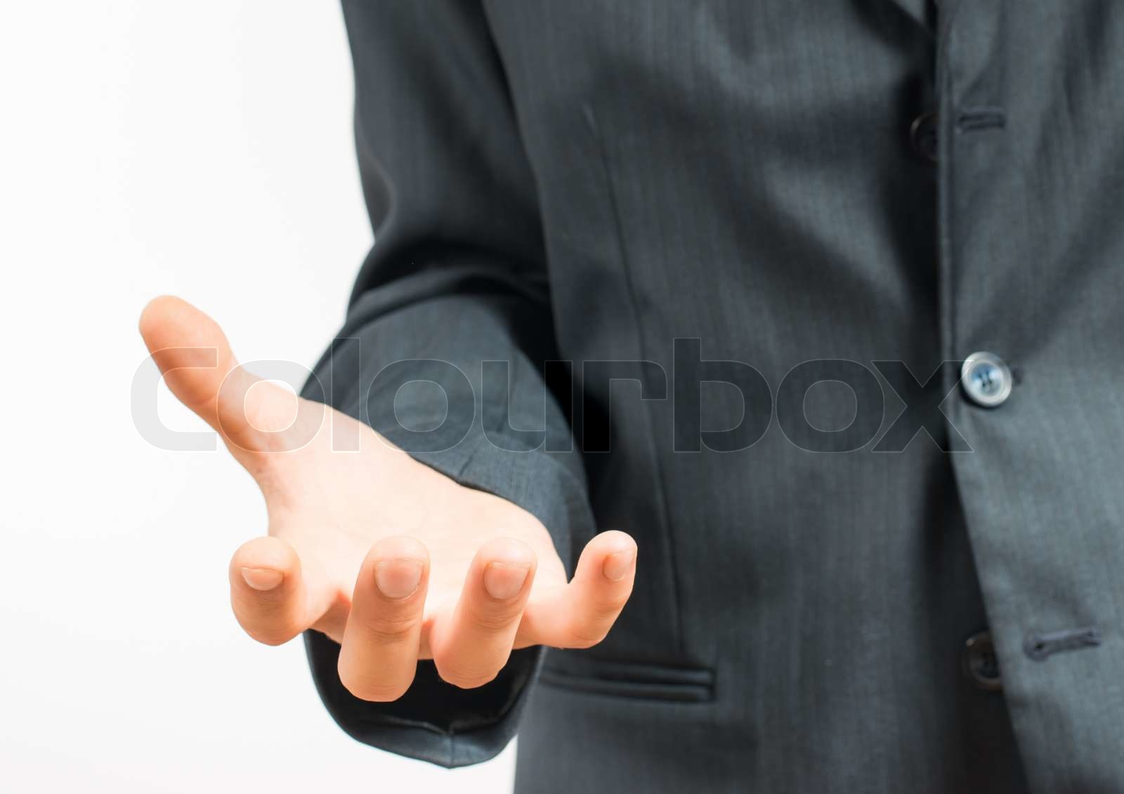 man holding an imaginary object | Stock image | Colourbox