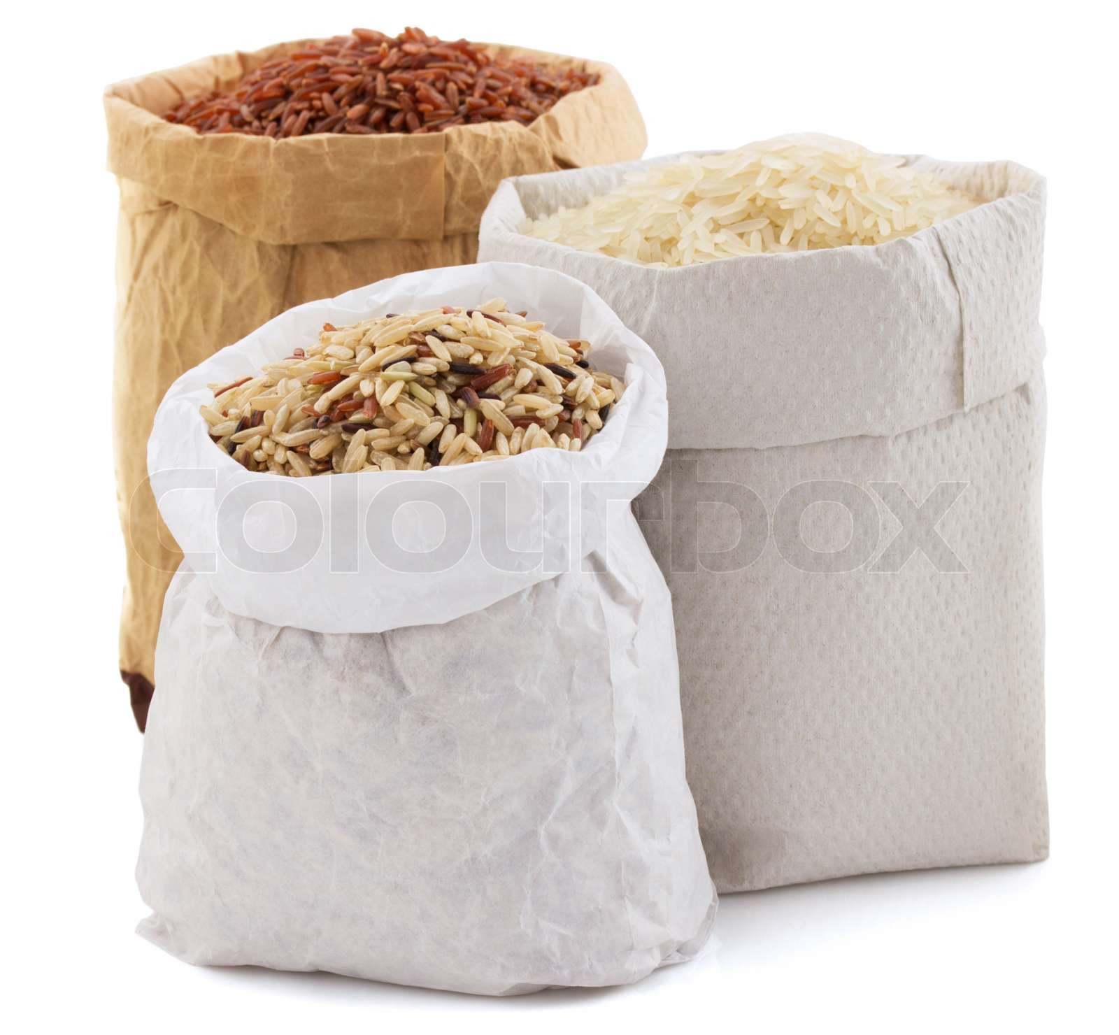 rice in paper bag | Stock image | Colourbox