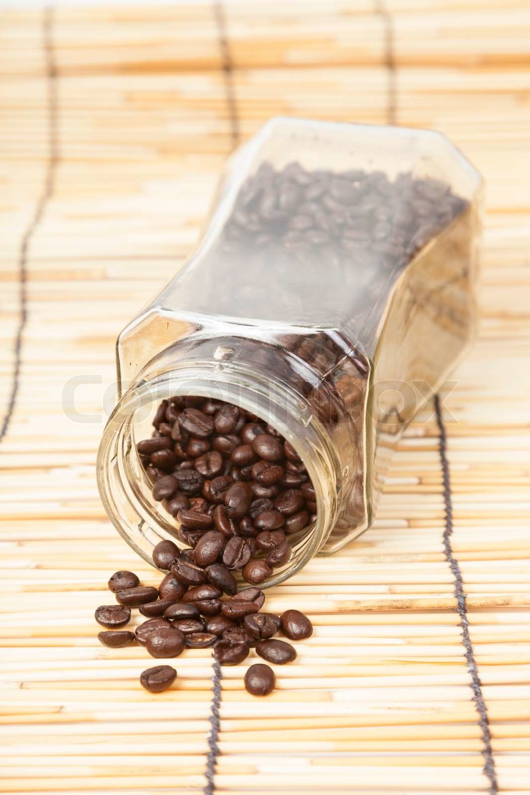 Bottle coffee beans | Stock image | Colourbox