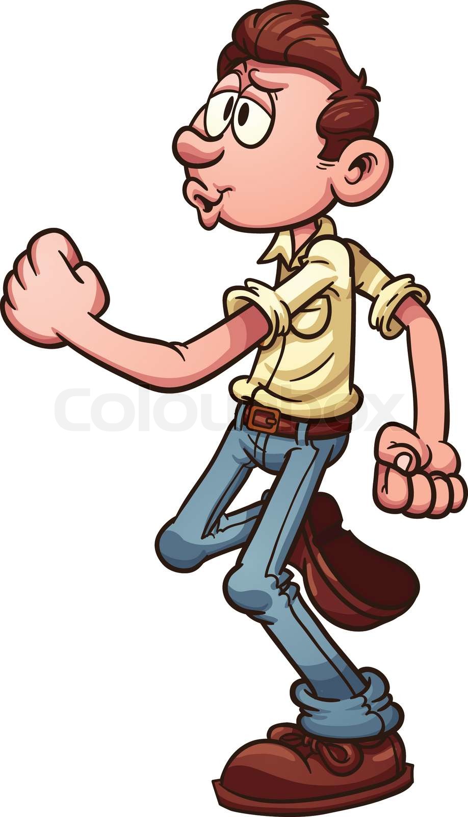 Walking happy | Stock vector | Colourbox