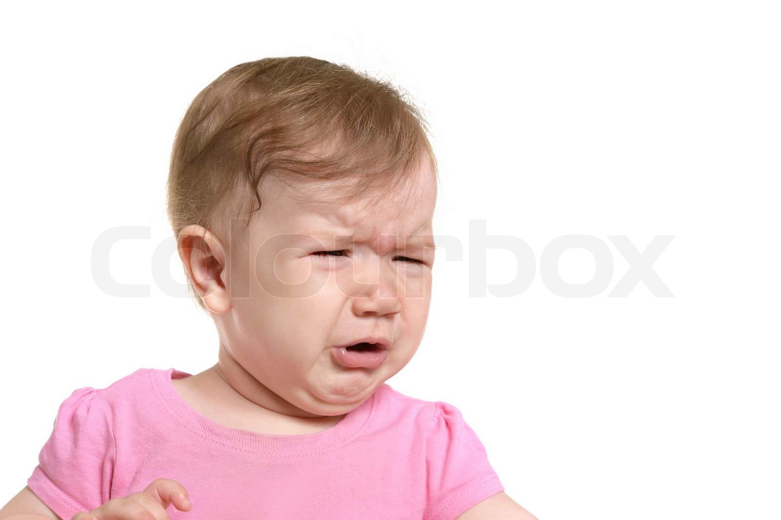 crying baby girl | Stock image | Colourbox