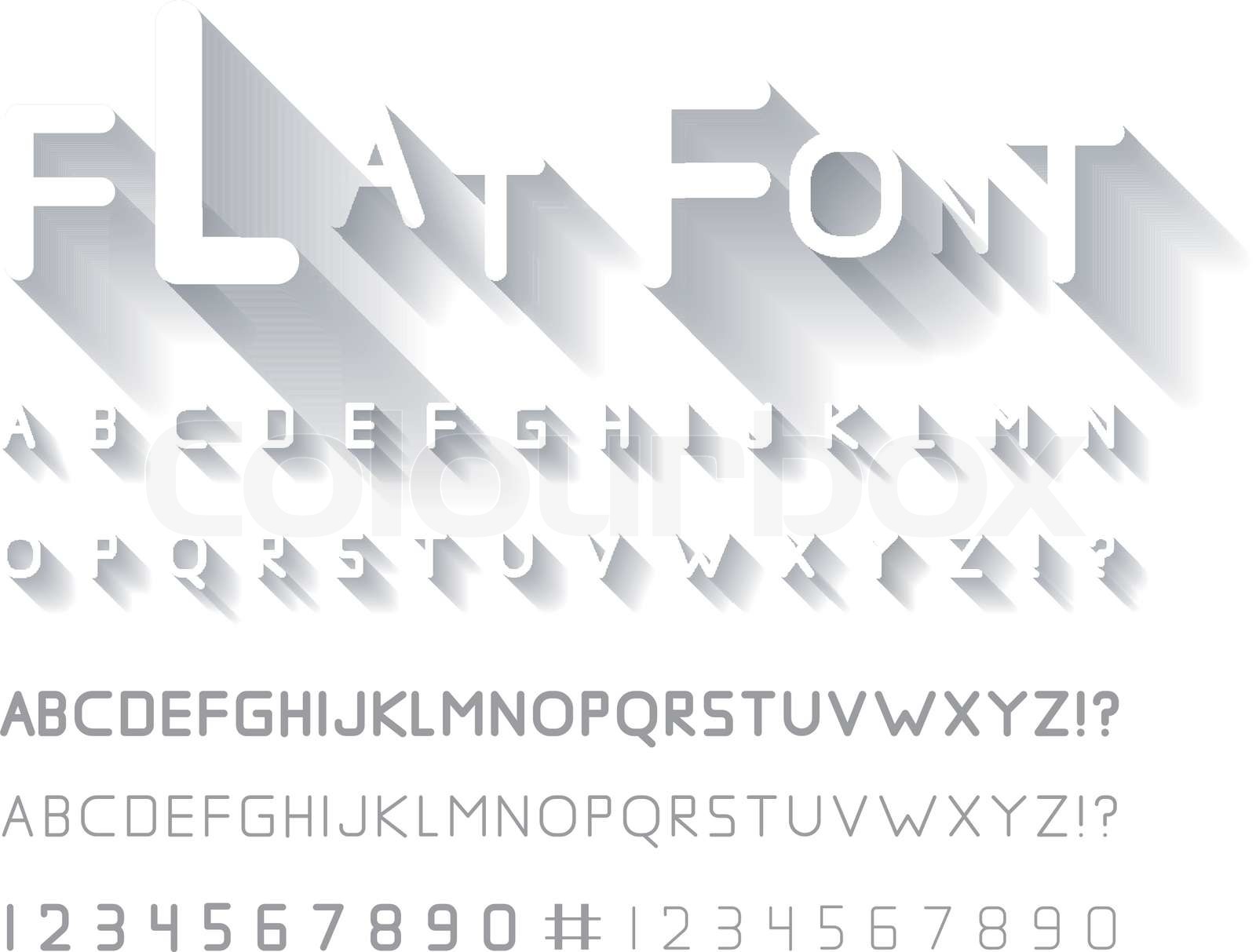 Flat font | Stock vector | Colourbox