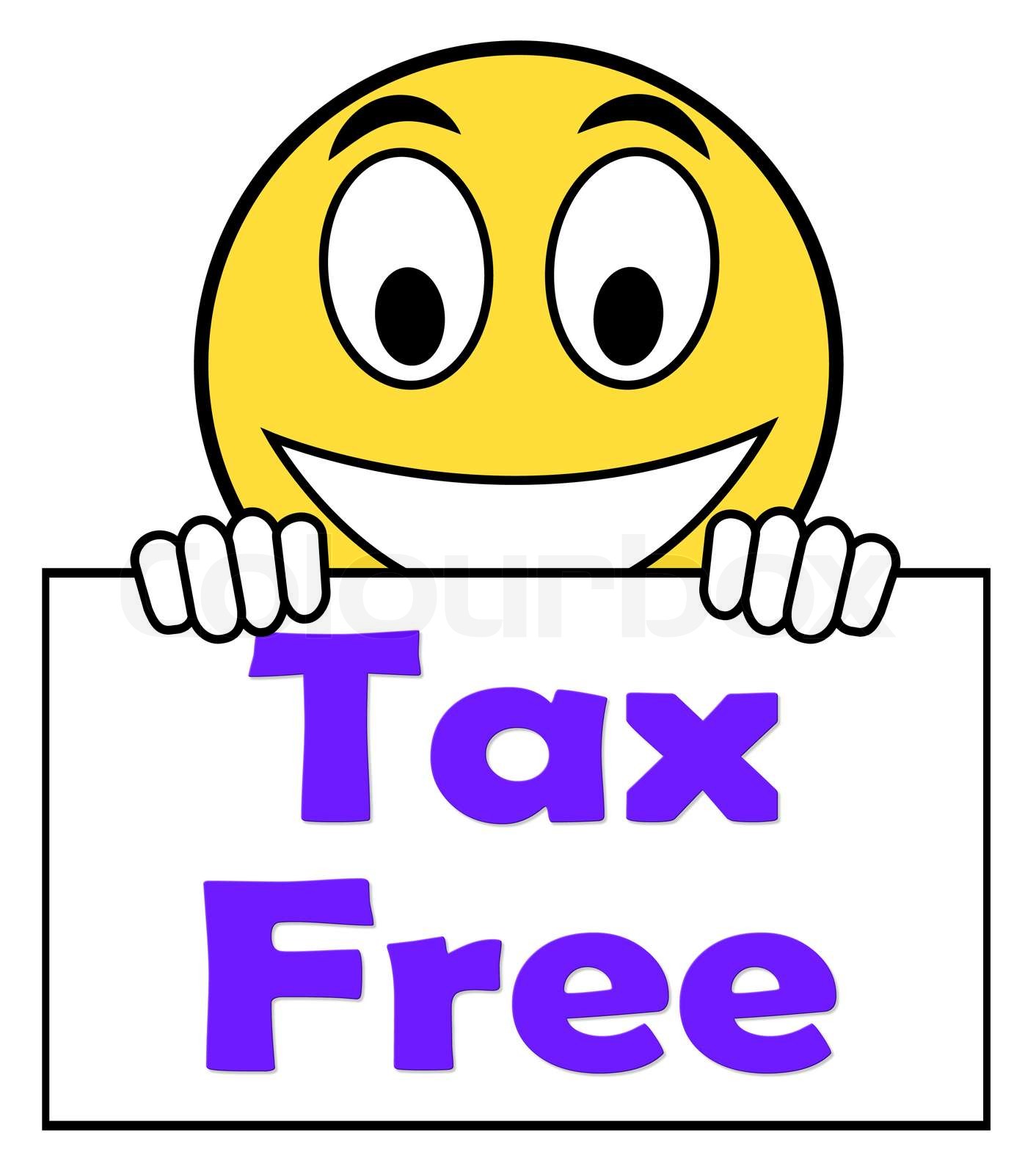 Tax Free On Sign Means Not Taxed | Stock image | Colourbox