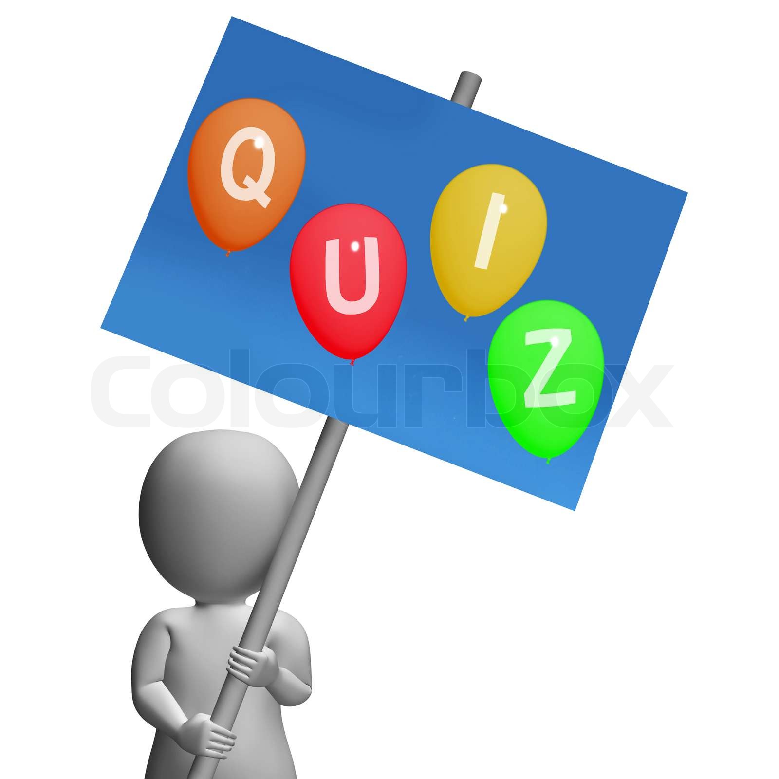 Quiz Sign Show Quizzing Asking and Testing | Stock image | Colourbox